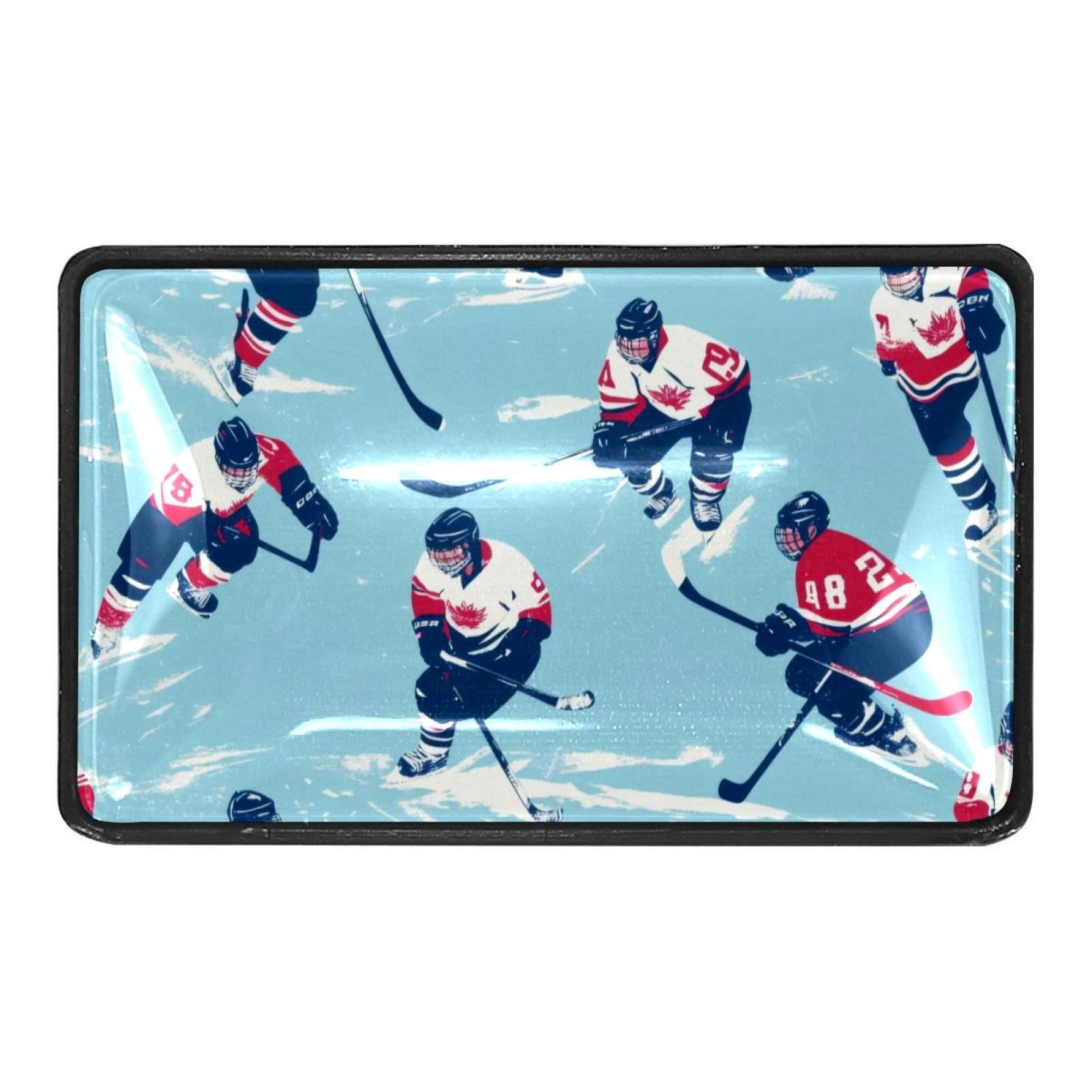 4 Packs Rink Ice Hockey Players Racing Crystal Glass Cabinet Knobs ...