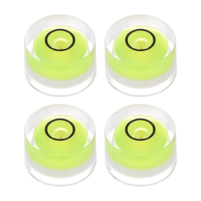 4 Packs Round Bubble Level 12x7.5mm Mini Circular Bullseye Spirit ...