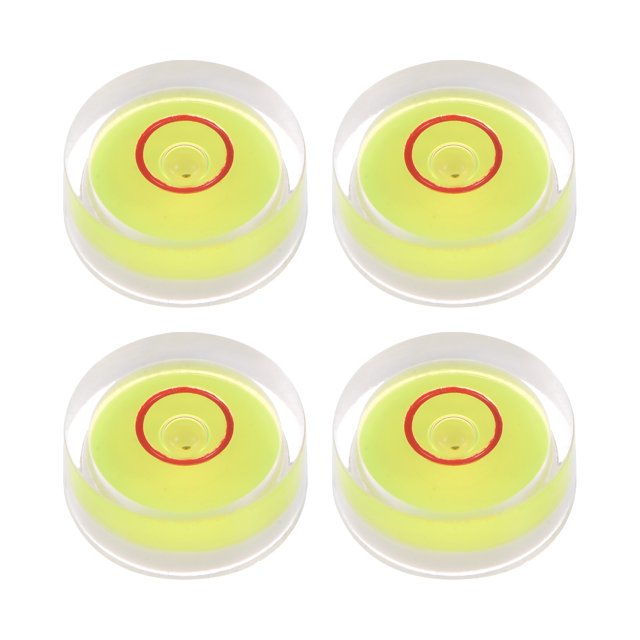 4 Packs Round Bubble Level 15x6mm Mini Circular Bullseye Spirit Levels ...