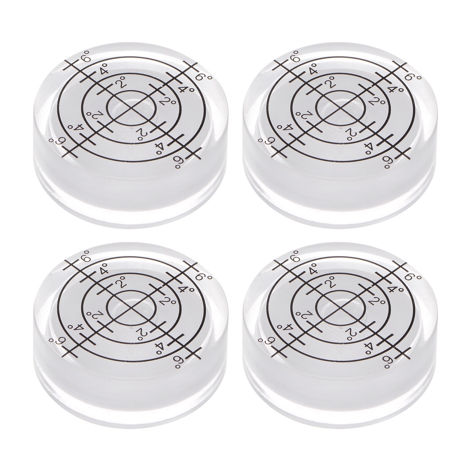 4 Packs Round Bubble Level 32x12mm Mini Circular Bullseye Spirit Levels ...