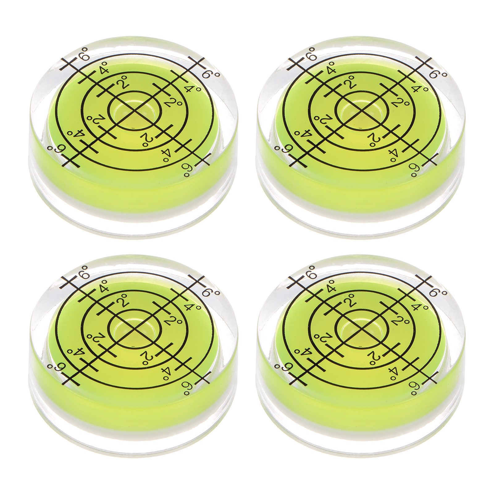 4 Packs Round Bubble Level 32x12mm Mini Circular Bullseye Spirit Levels ...