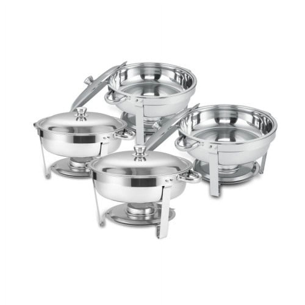 4 Packs Round Serving Platters, Buffet Catering Dishes for Home Dinner ...