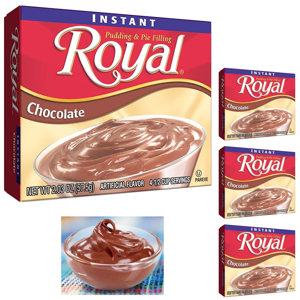 4 Packs Royal Instant Pudding Chocolate Dessert Mix Filling 2.03oz ...