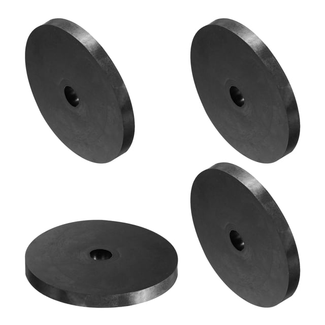4 Packs Rubber Spacers 100mm OD, 15mm ID, 10mm Height Round Anti ...