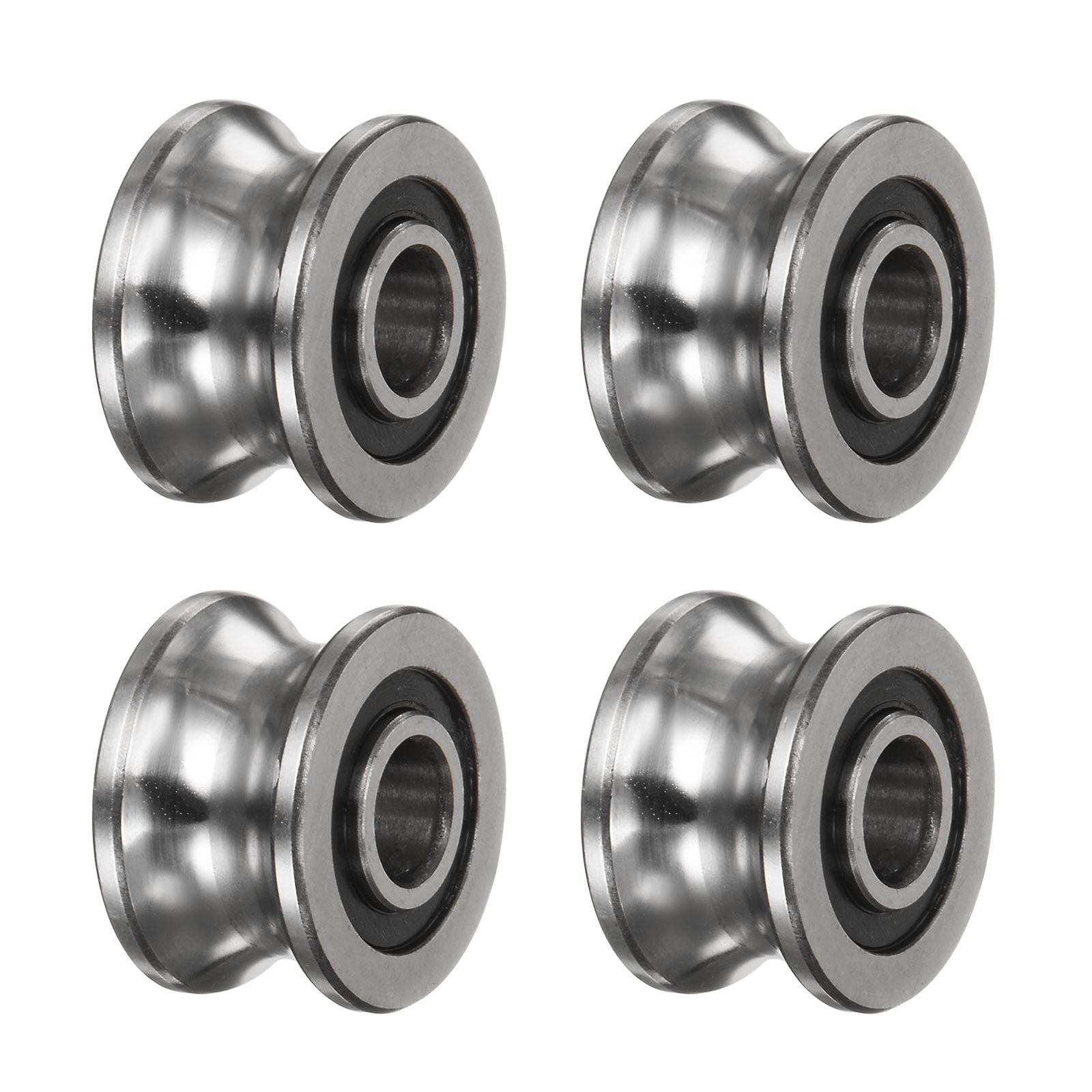 4 Packs SG22 U Groove Track Guide Bearing 8x22.5x14.5mm U Groove Roller ...