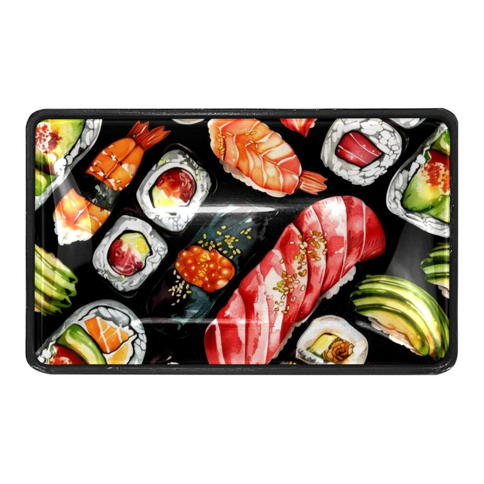 4 Packs Salmon Sushi Foods Crystal Glass Cabinet Knobs Drawer Handles ...