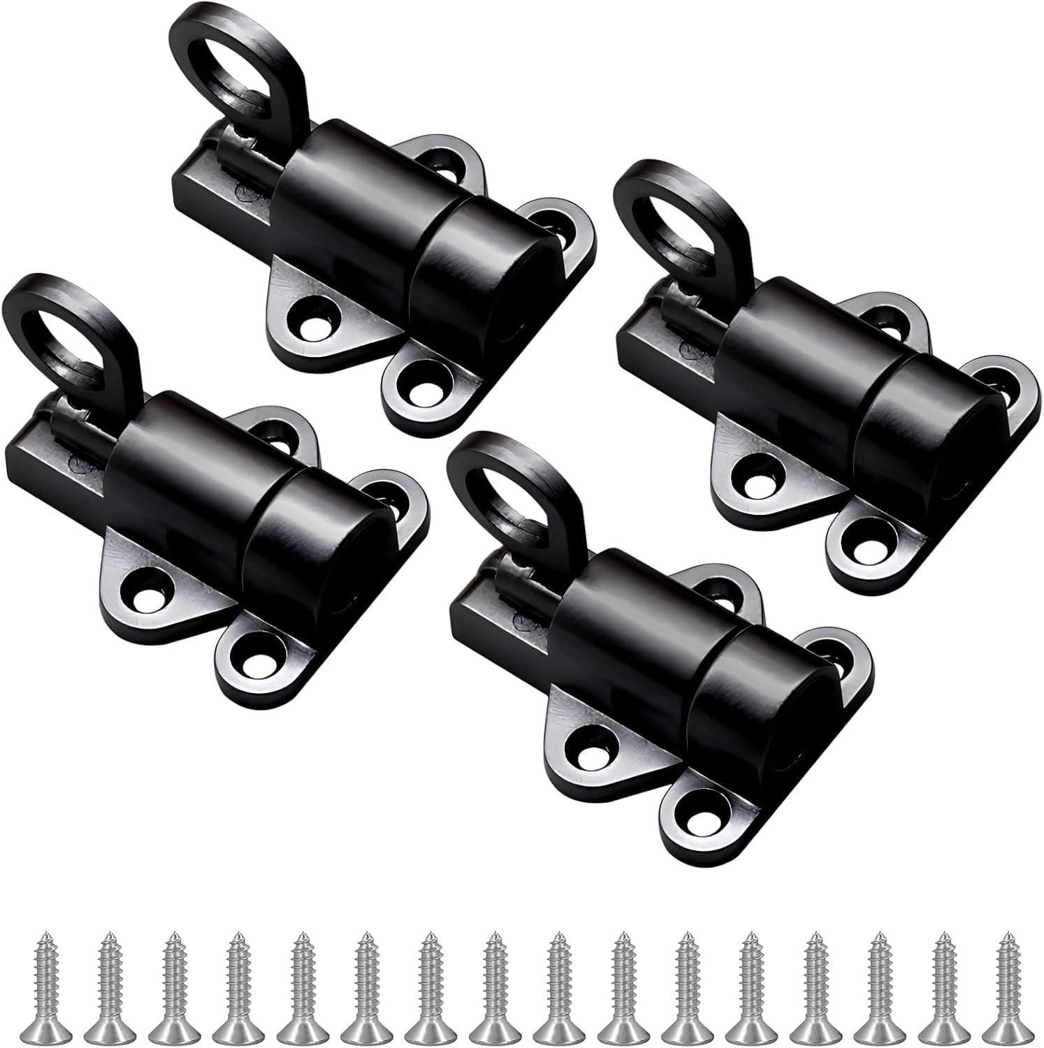 4 Packs Self Closing Latch Spring Door Lock, Resilient Bolt Latch ...