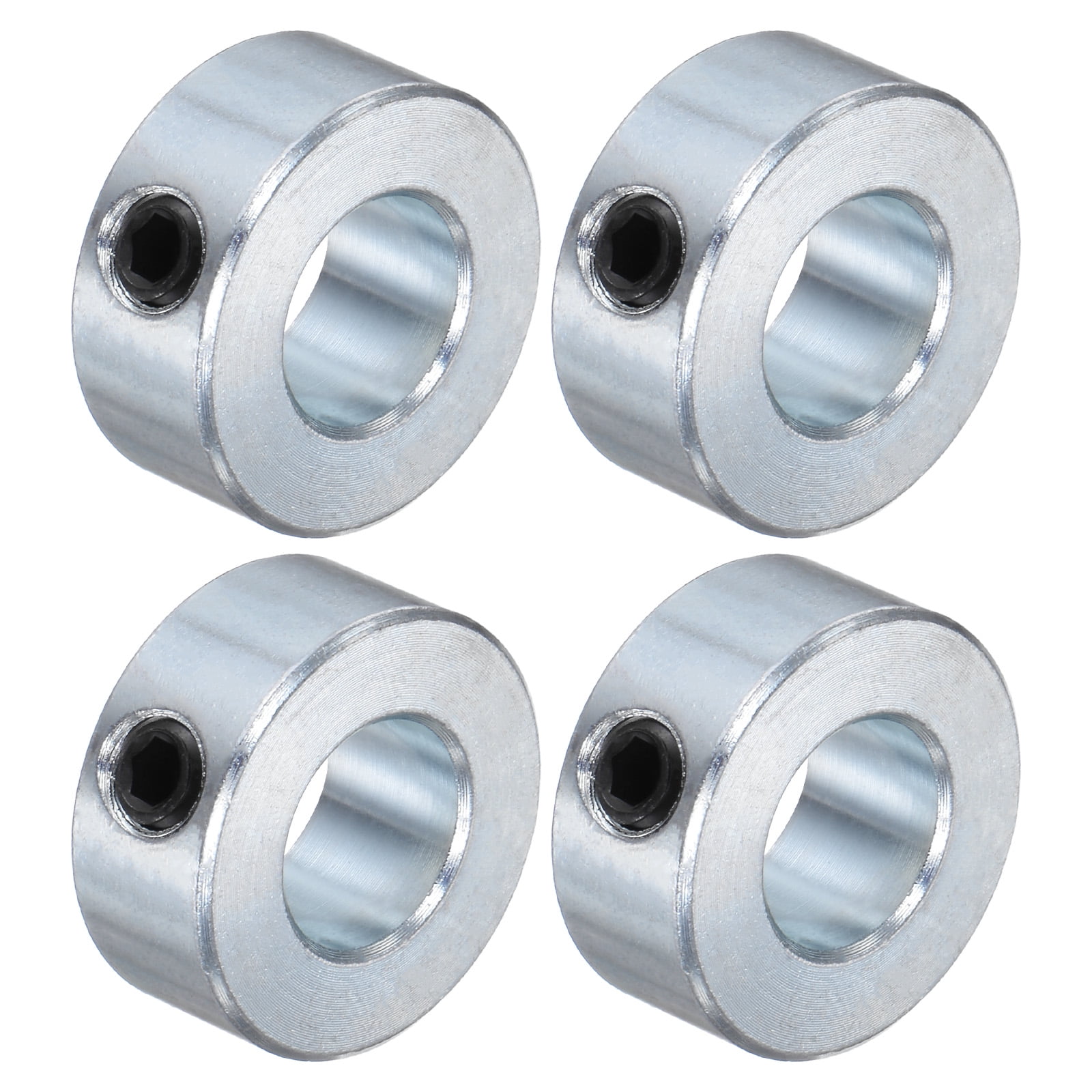 4 Packs Set Screw Collars 1/2" Bore Carbon Steel Shaft Collars, 1" OD ...