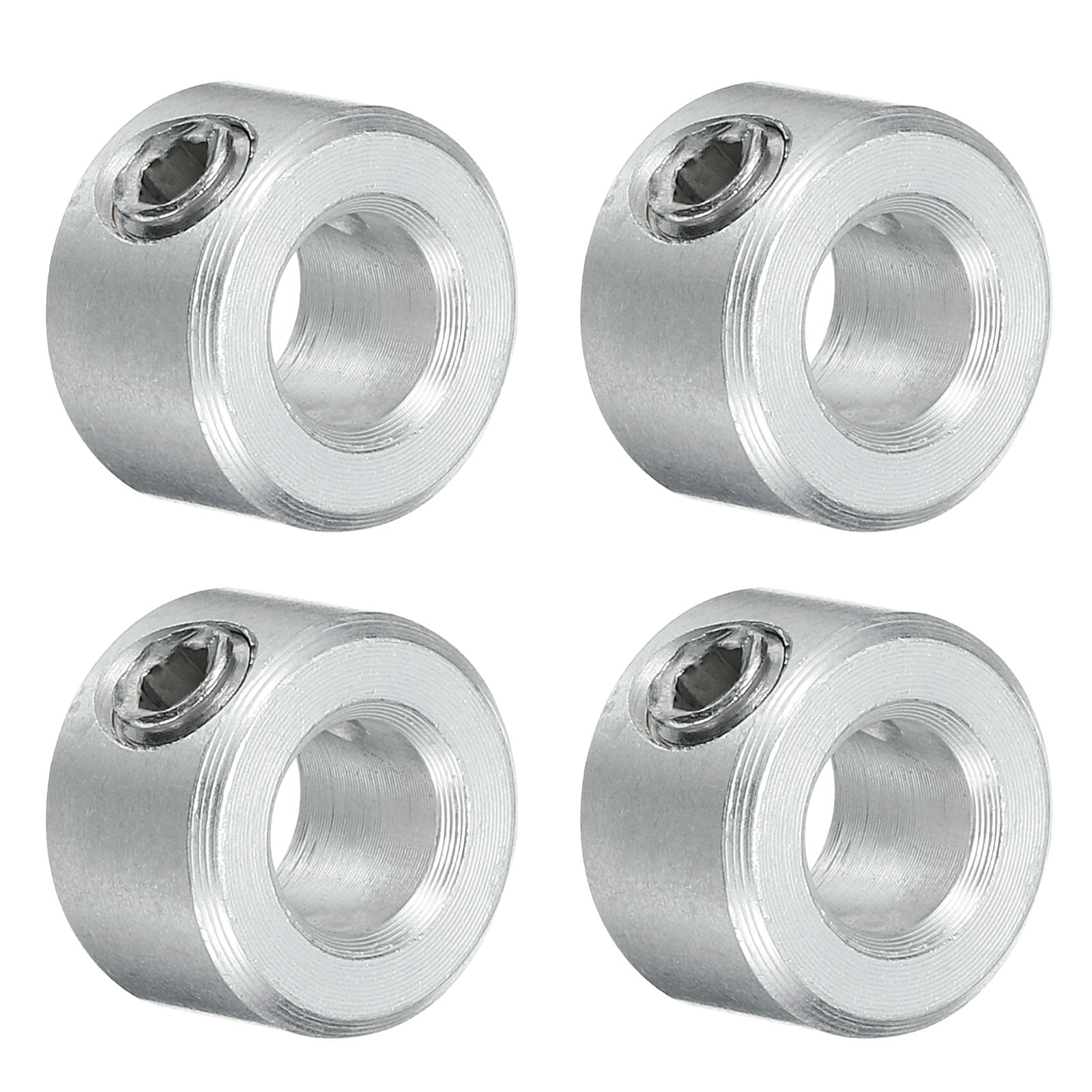 4 Packs Set Screw Collars 1/4" Bore, Aluminum Shaft Collars, 1/2" OD ...
