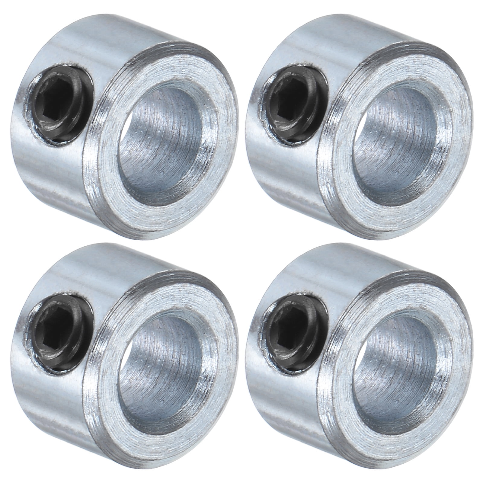 4 Packs Set Screw Collars 1/4" Bore Carbon Steel Shaft Collars, 1/2" OD ...