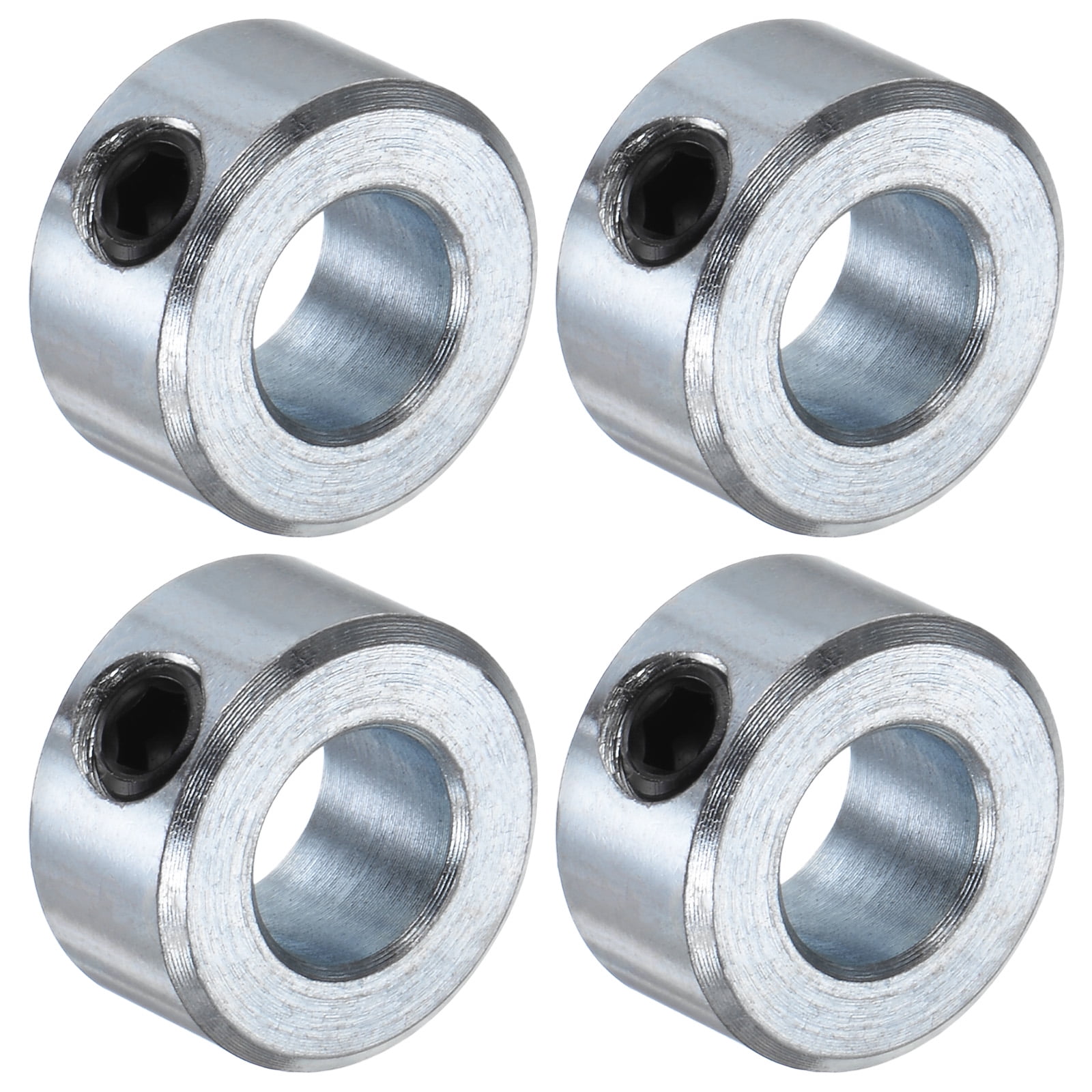 4 Packs Set Screw Collars 3/8" Bore Carbon Steel Shaft Collars, 3/4" OD ...
