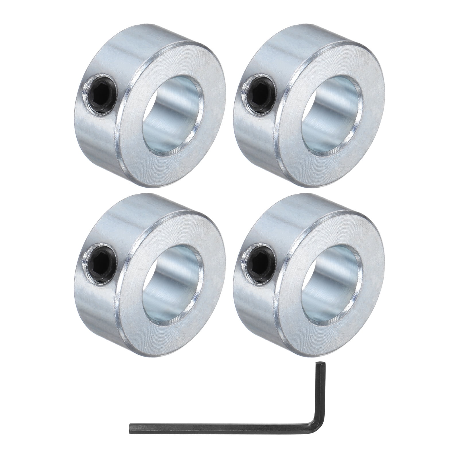 4 Packs Set Screw Shaft Collars 1/2" Bore Zinc Plated Steel Shaft ...