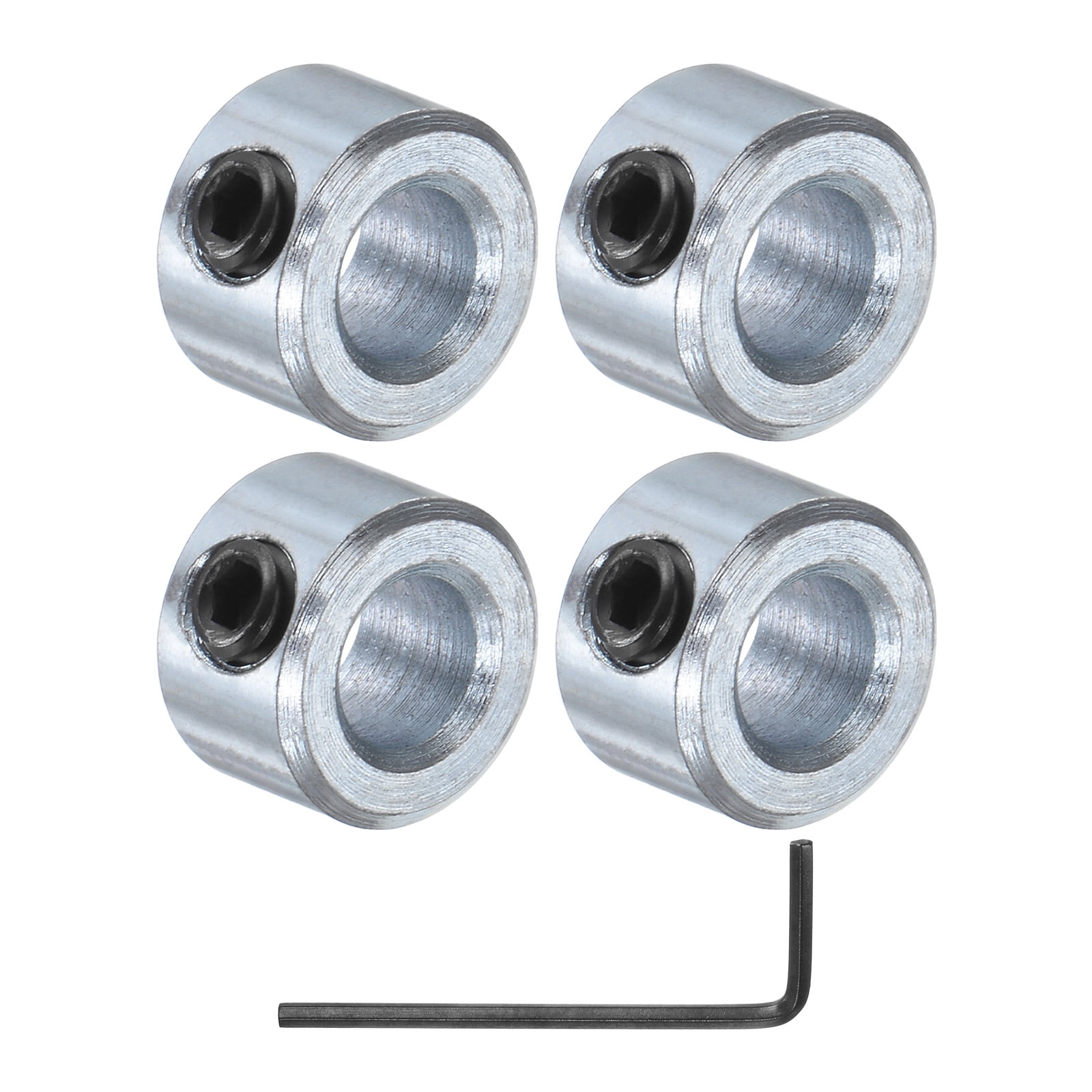 4 Packs Set Screw Shaft Collars 1/4" Bore Zinc Plated Steel Shaft ...
