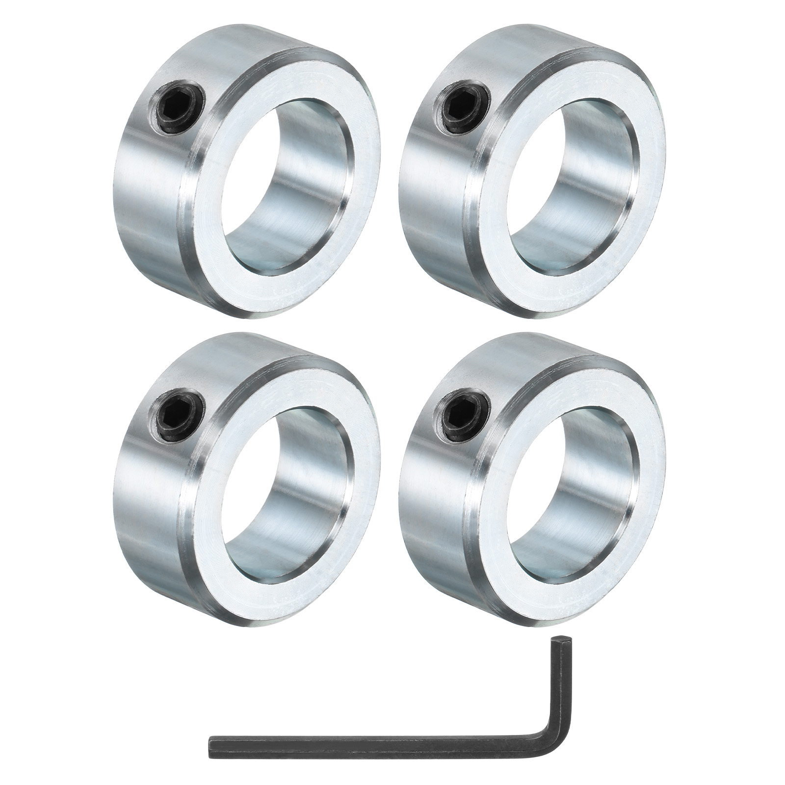 4 Packs Set Screw Shaft Collars 1" Bore Zinc Plated Steel Shaft Collars ...
