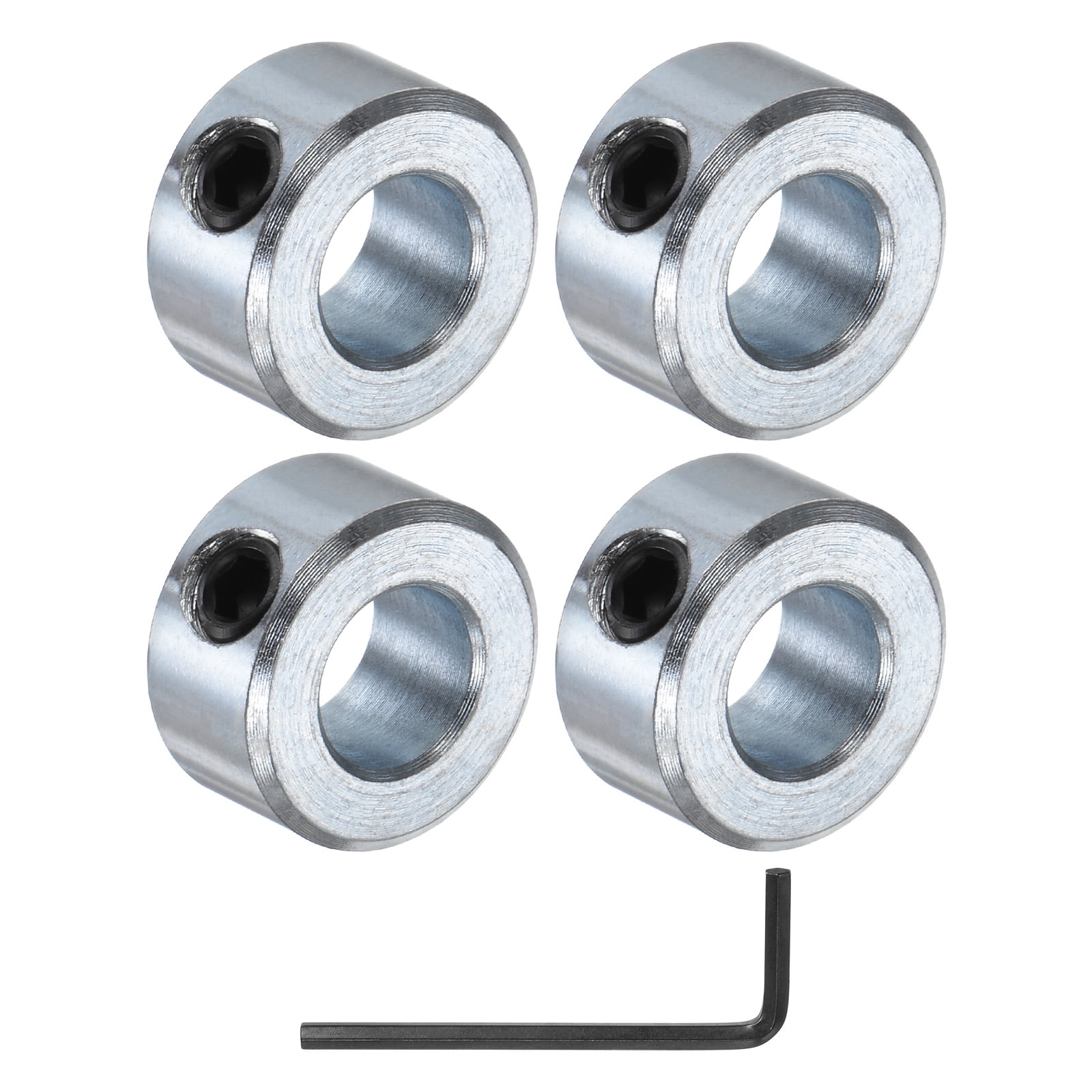 4 Packs Set Screw Shaft Collars 3/8" Bore Zinc Plated Steel Shaft ...