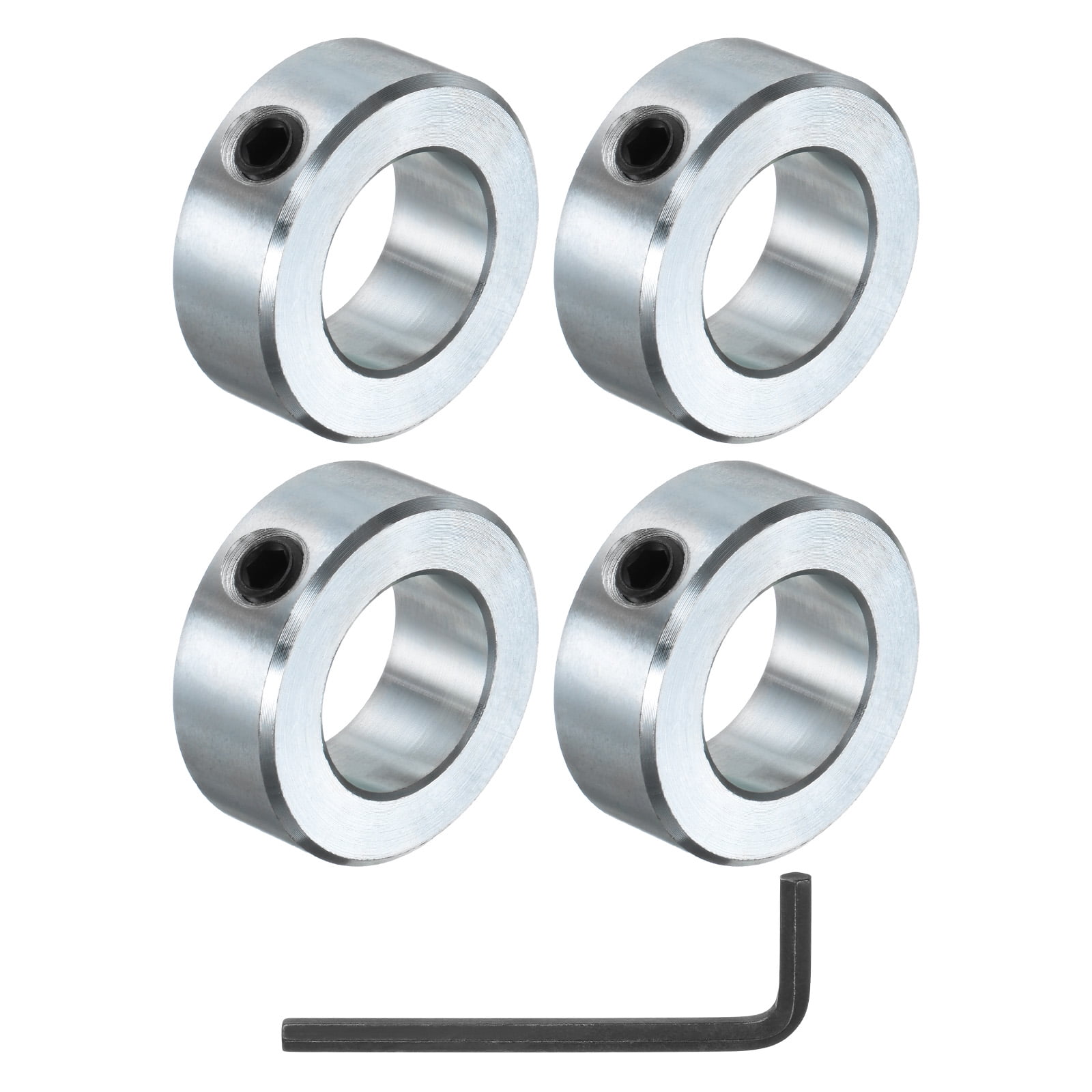 4 Packs Set Screw Shaft Collars 7/8" Bore Zinc Plated Steel Shaft ...
