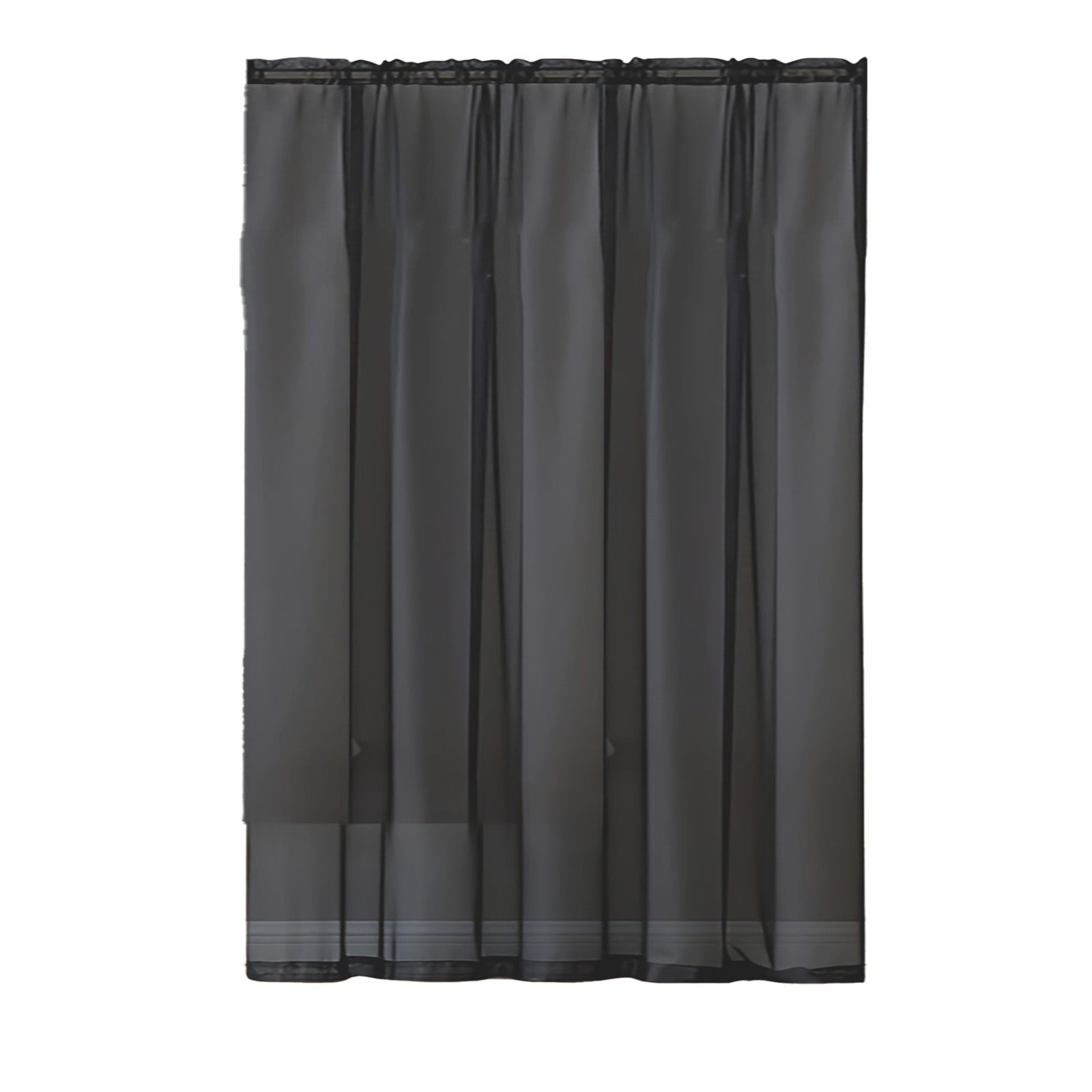 4 Packs Sheer Window Curtains Semi Transparent Light Filtering Privacy ...