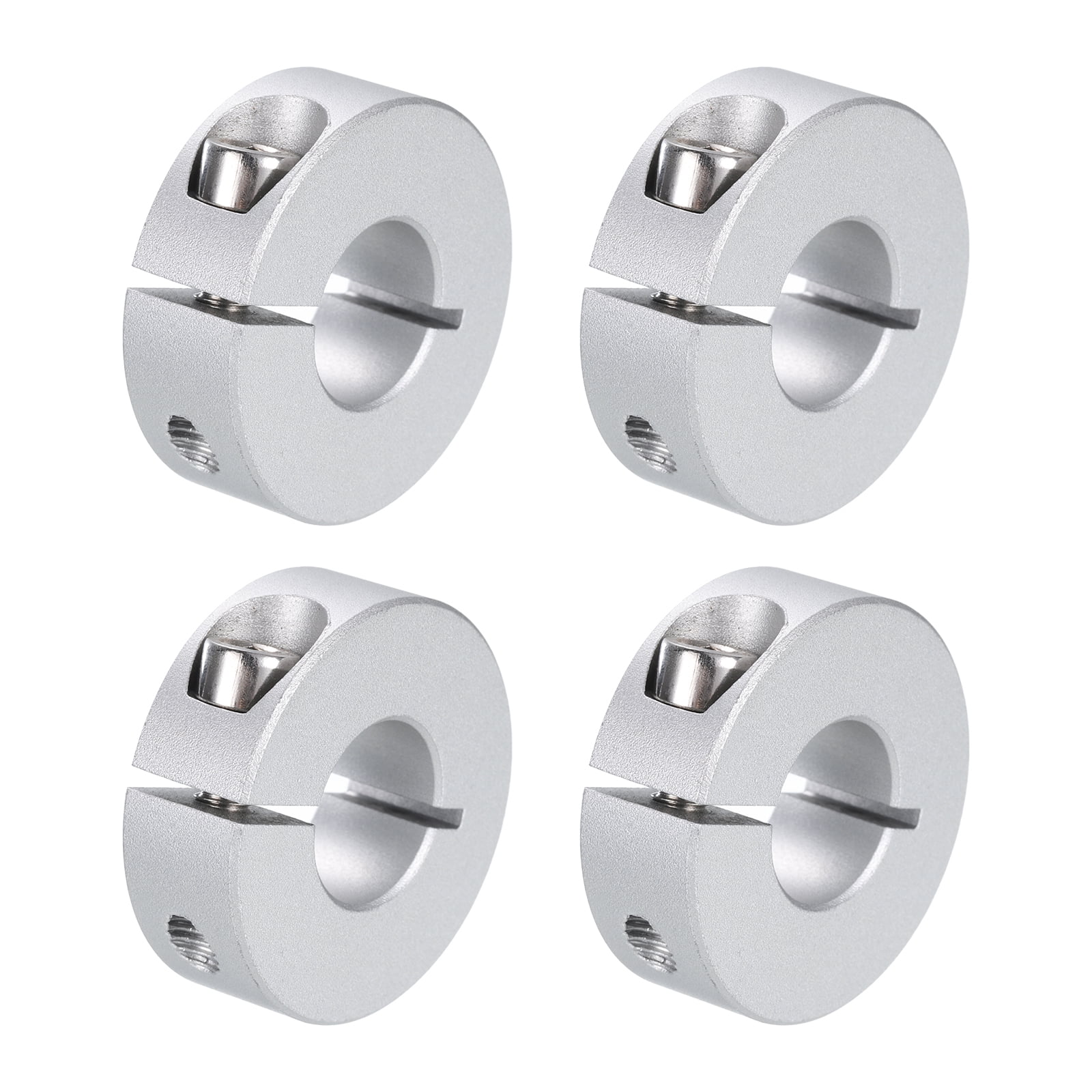 4 Packs Single Split Clamp-On Shaft Collar 15mm Bore One-Piece Clamping ...
