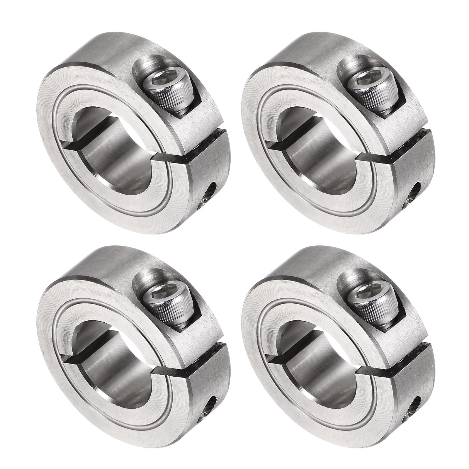 4 Packs Single Split Clamp-On Shaft Collar 5/8 ID One-Piece Clamping ...
