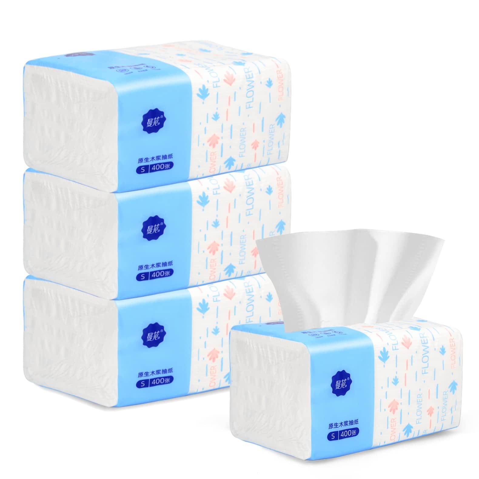 4 Packs Small Soft STF9 Facial Tissue, Toilet Paper, Disposable Napkin ...