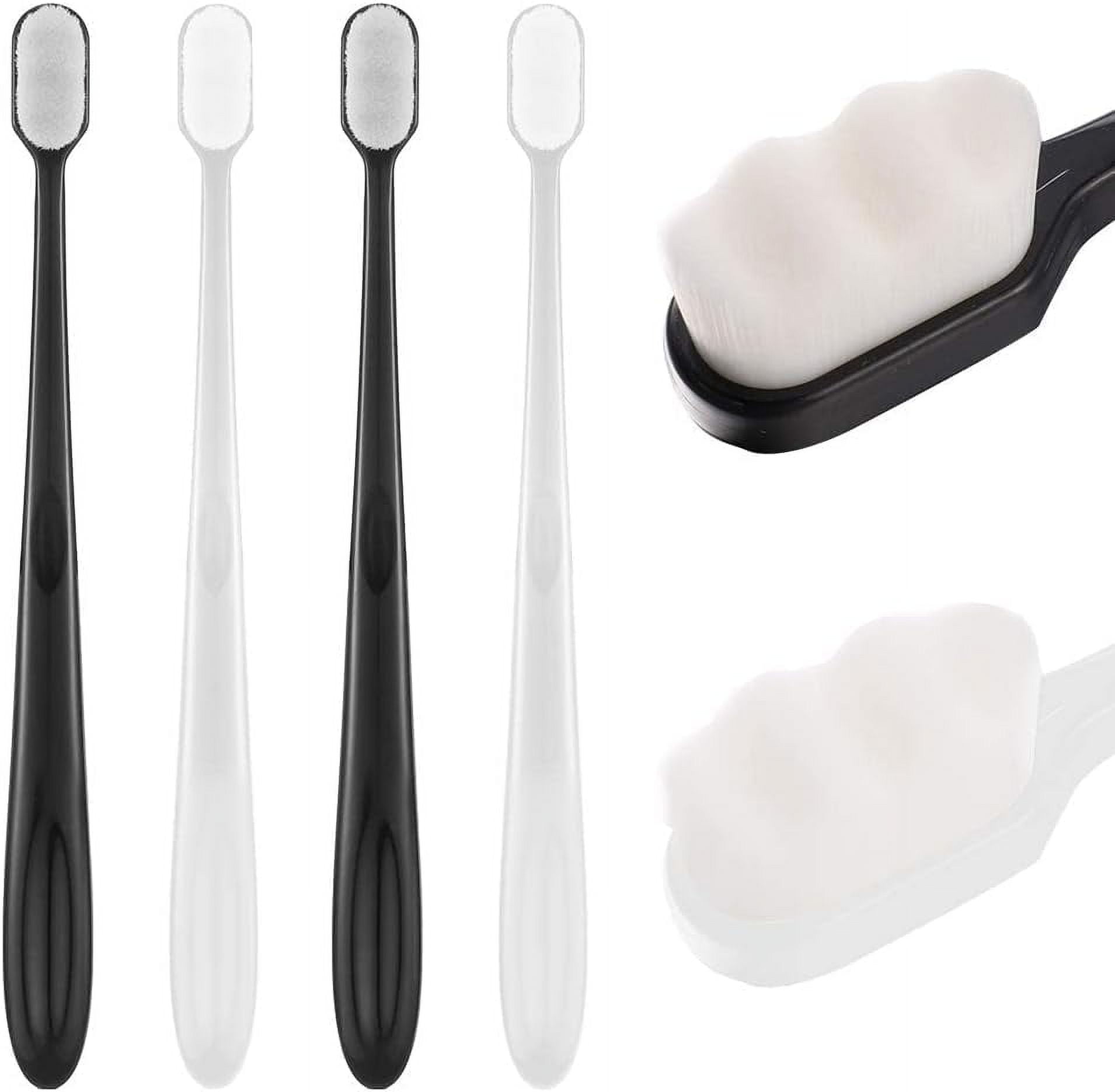 4 Packs Soft Micro Nano Manual Toothbrush, Soft Bristled Adult ...
