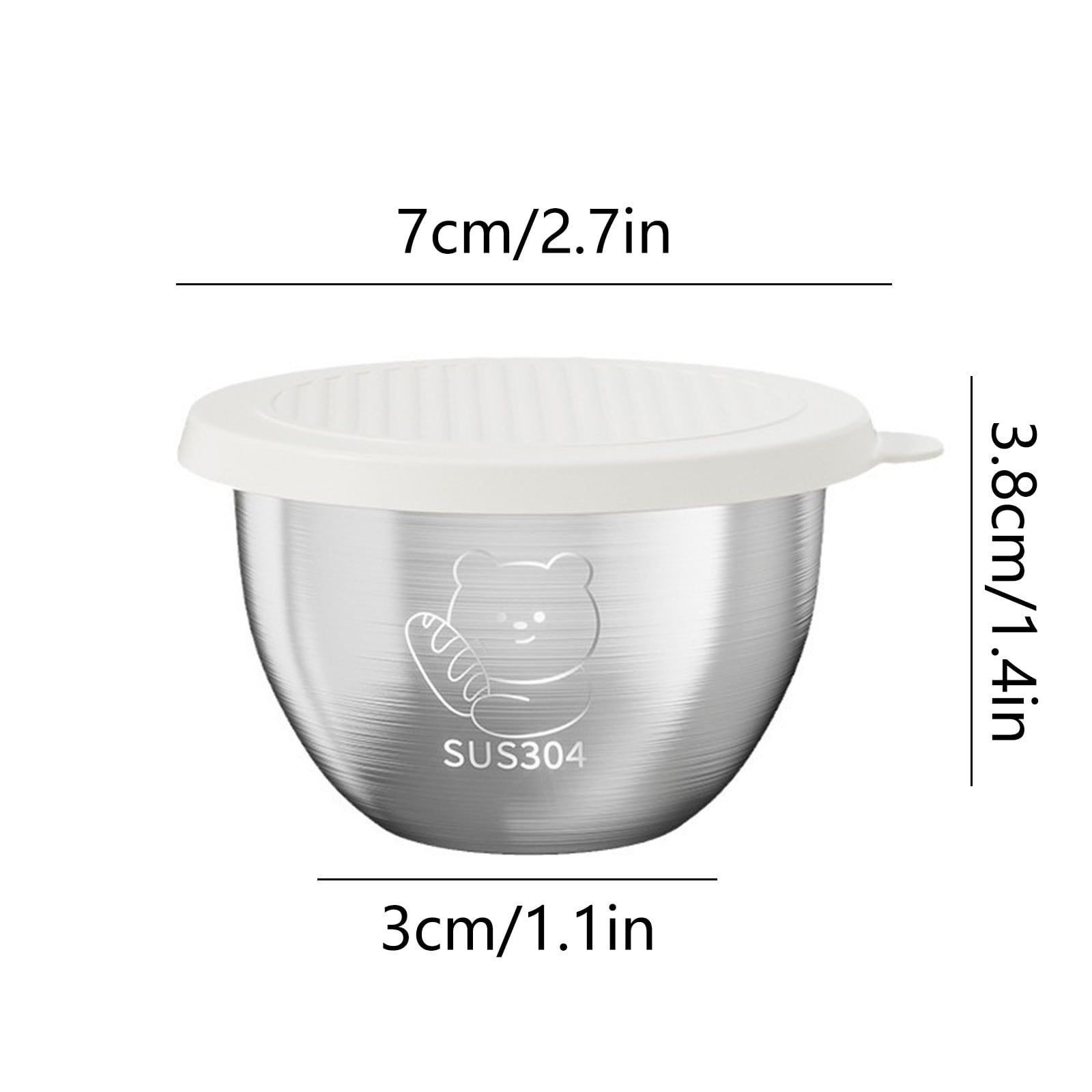 4 Packs Stainless Steel Dipping Cup 70ml with Lid Airtight Sauce ...
