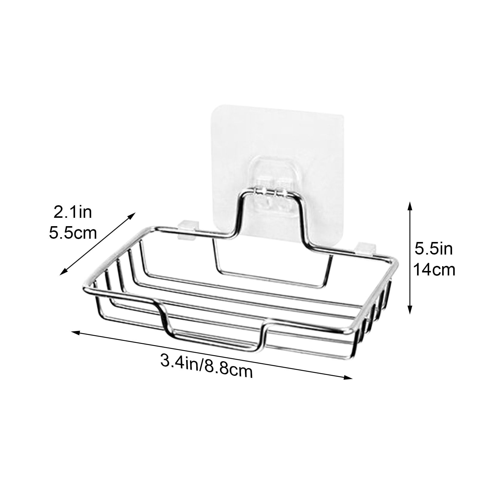 4 Packs Stainless Steel Soap Holder Wall Mounted Non Perforated ...