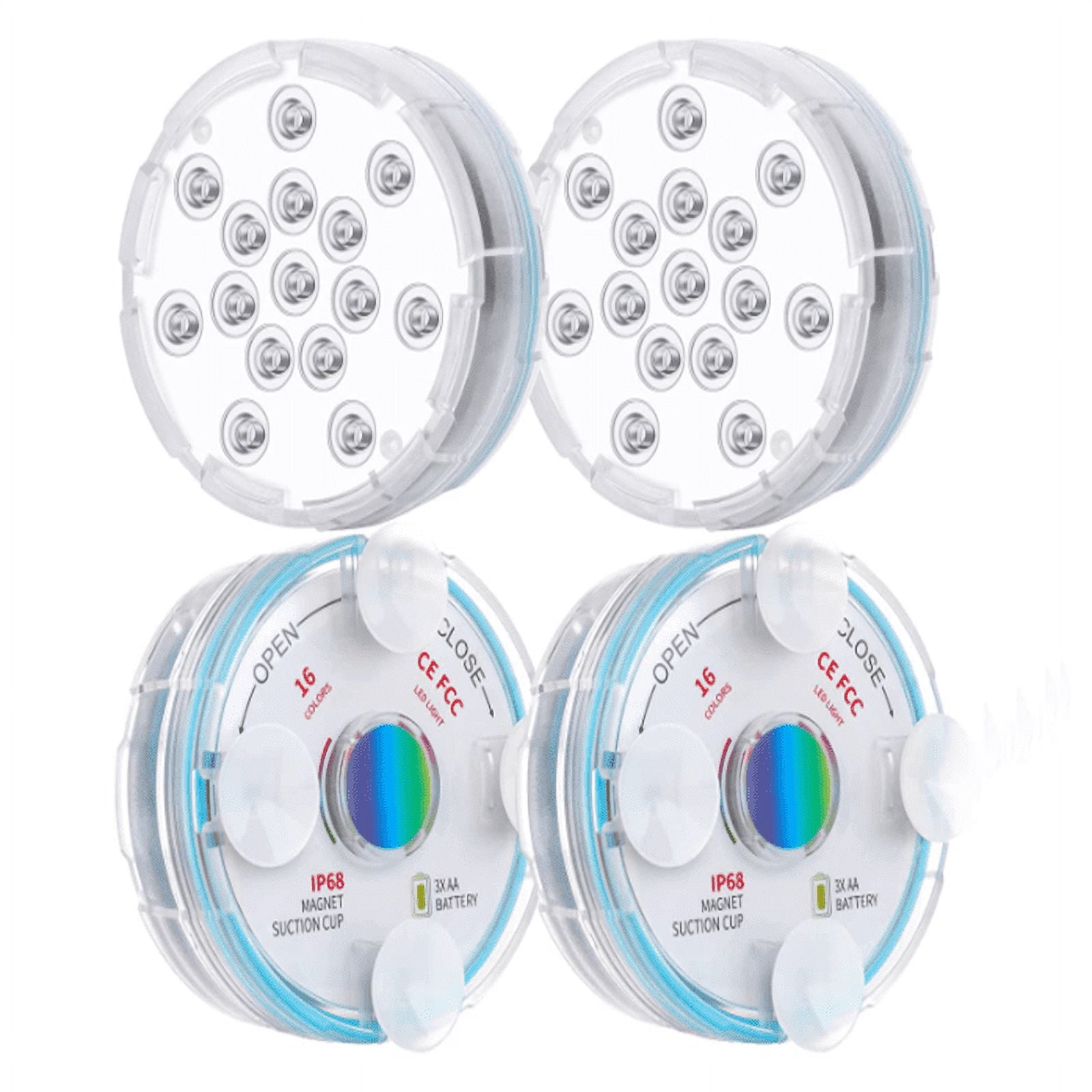 4-Pack LED Pool Lights, 16-Color, Wireless, Waterproof with Remote ...