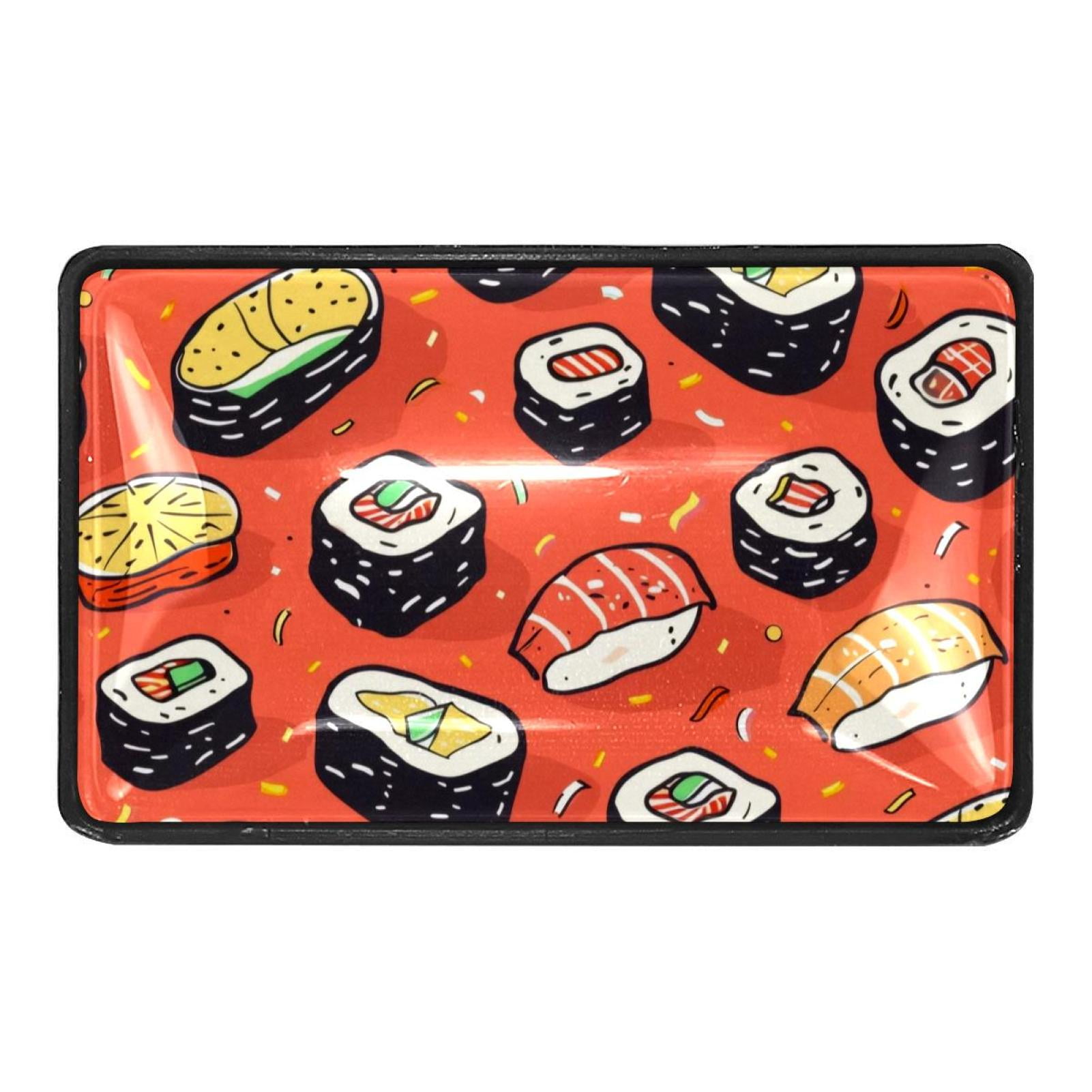 4 Packs Tamago and Salmon Sushi Crystal Glass Cabinet Knobs Drawer ...