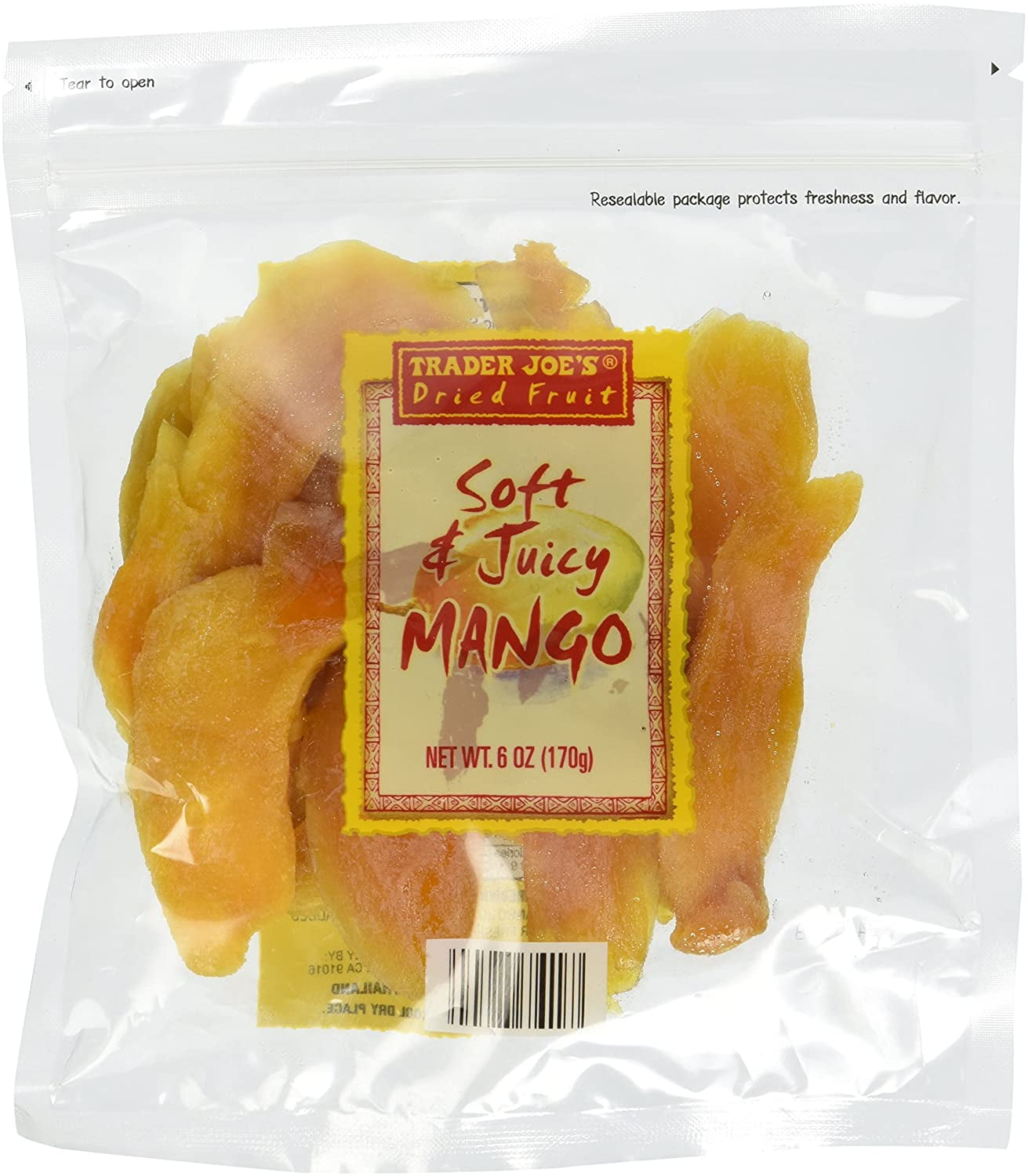 Trader Joe's Soft and Juicy Mango, Dried Fruit, 6 oz Pack of 4 ...