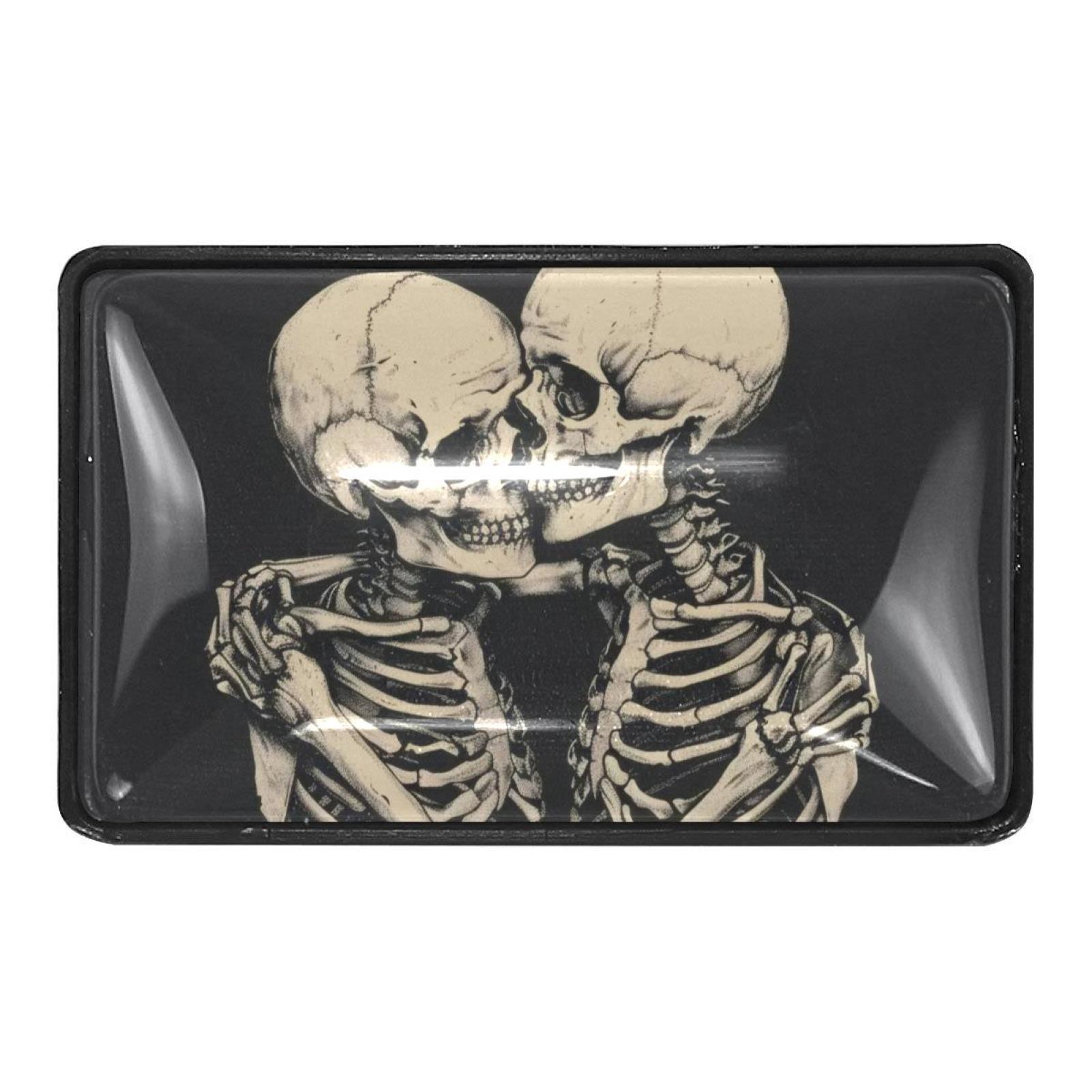 4 Packs Two Hugged Skull Skeleton Crystal Glass Cabinet Knobs Drawer ...