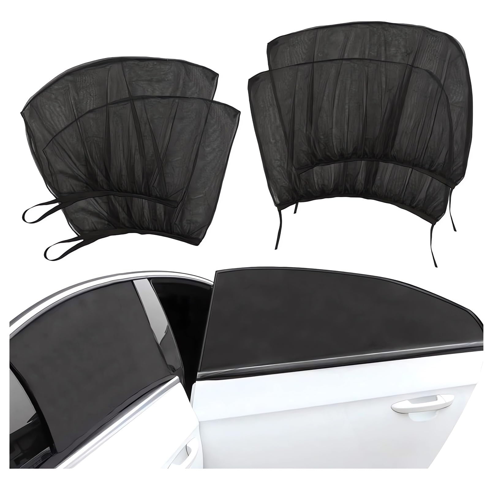 4 Packs Universal Window Screens NSD3 - 2023 Window Covers Sun Shades ...