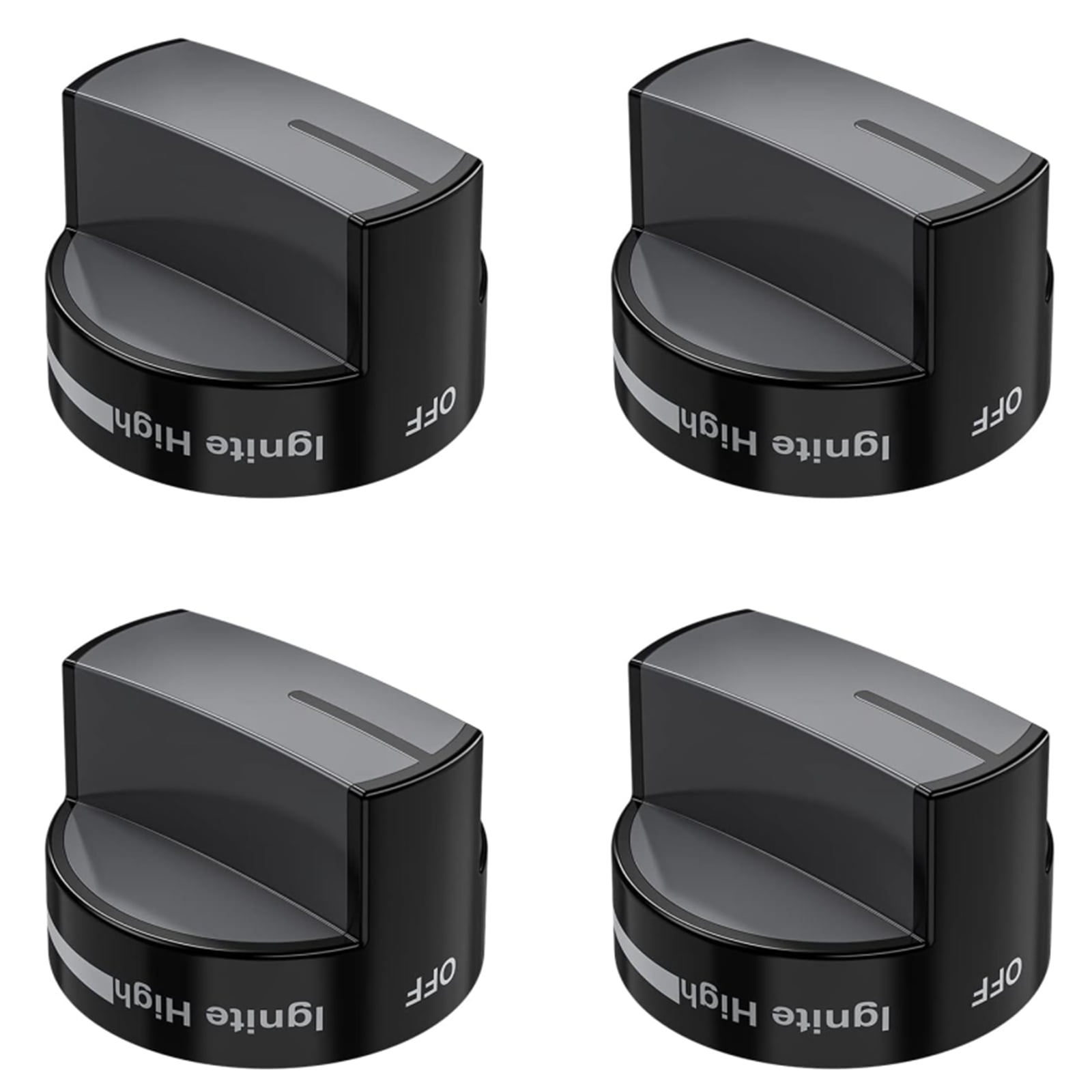 4 Packs Upgraded W10339442 Gas Stove Knobs, Cooktop Surface Burner ...