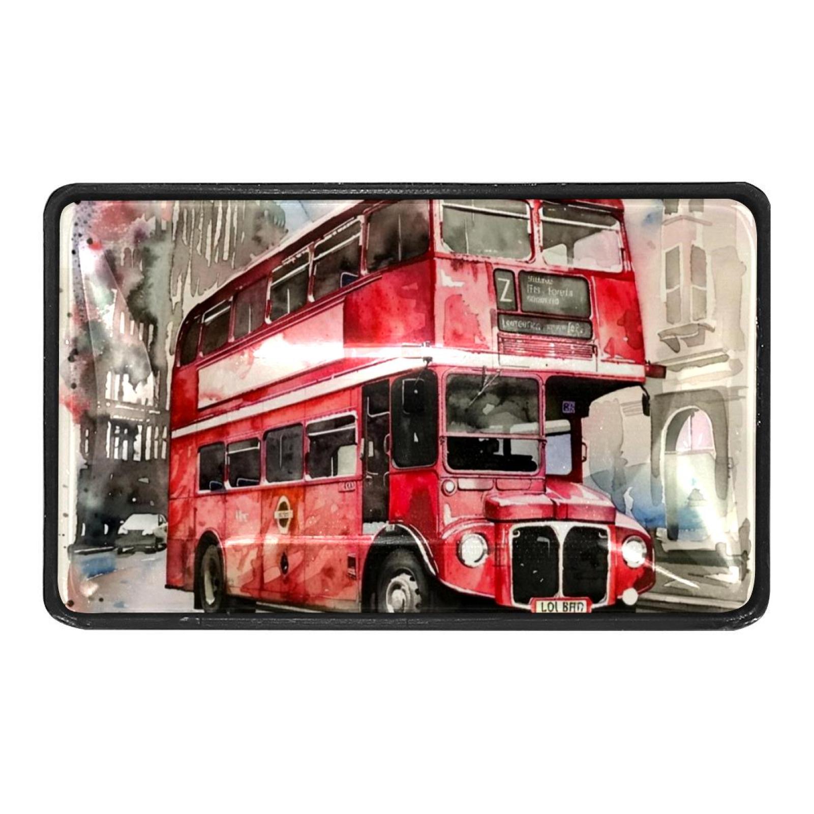 4 Packs Vintage London Bus on Street Crystal Glass Cabinet Knobs Drawer ...