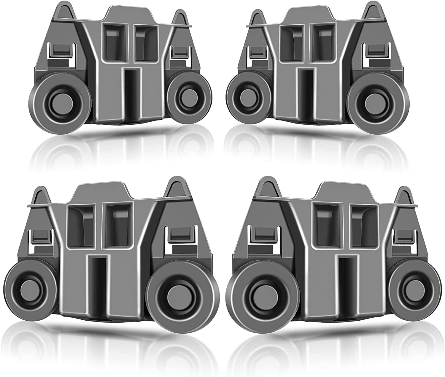 4 Packs Upgraded W10195417 Dishwasher Lower Rack Wheels compatible with ...