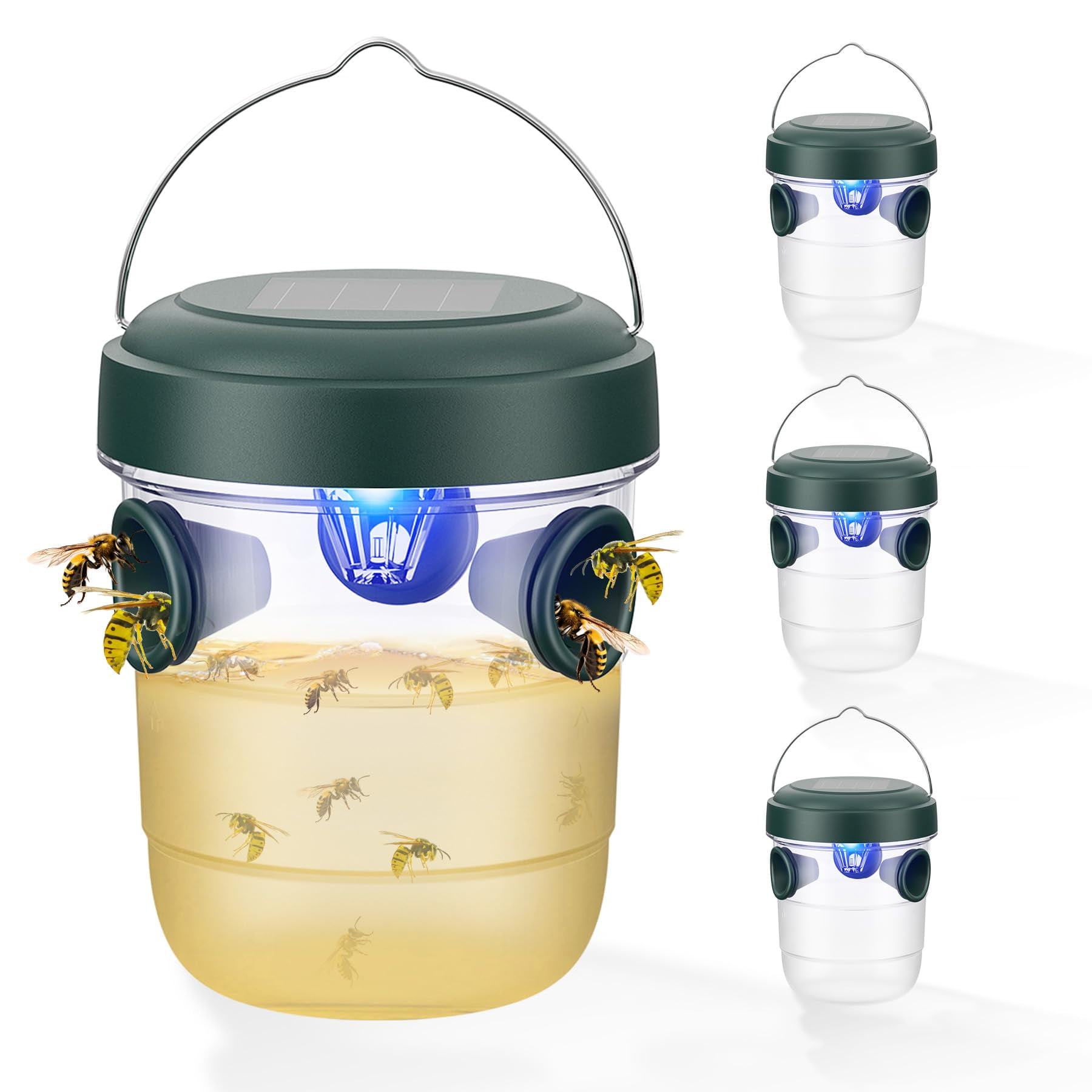 4 Packs Wasp Traps Outdoor Hanging, New Upgrade Wasp Trap Bee Trap ...