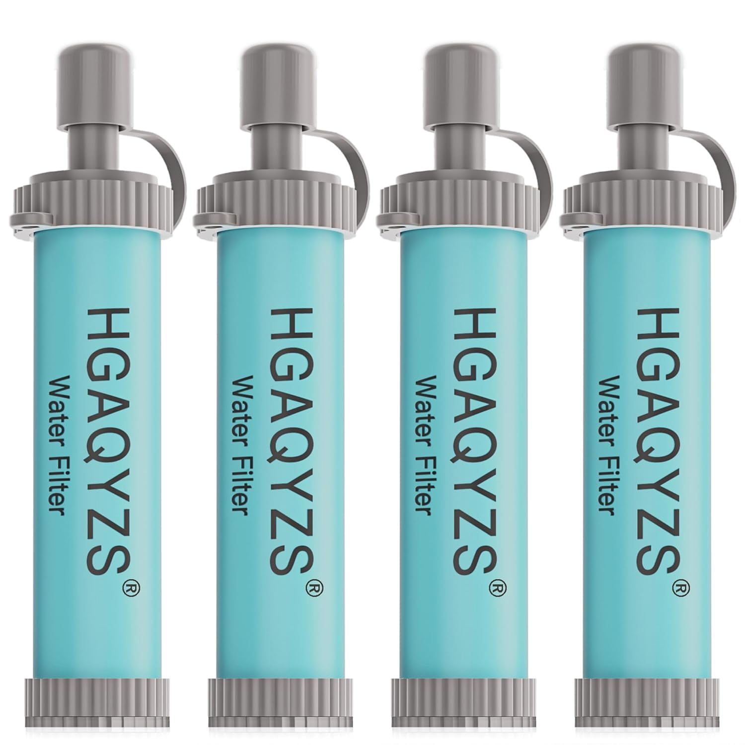 4 Packs of Water Filter Straws Portable Personal Water Filtration ...