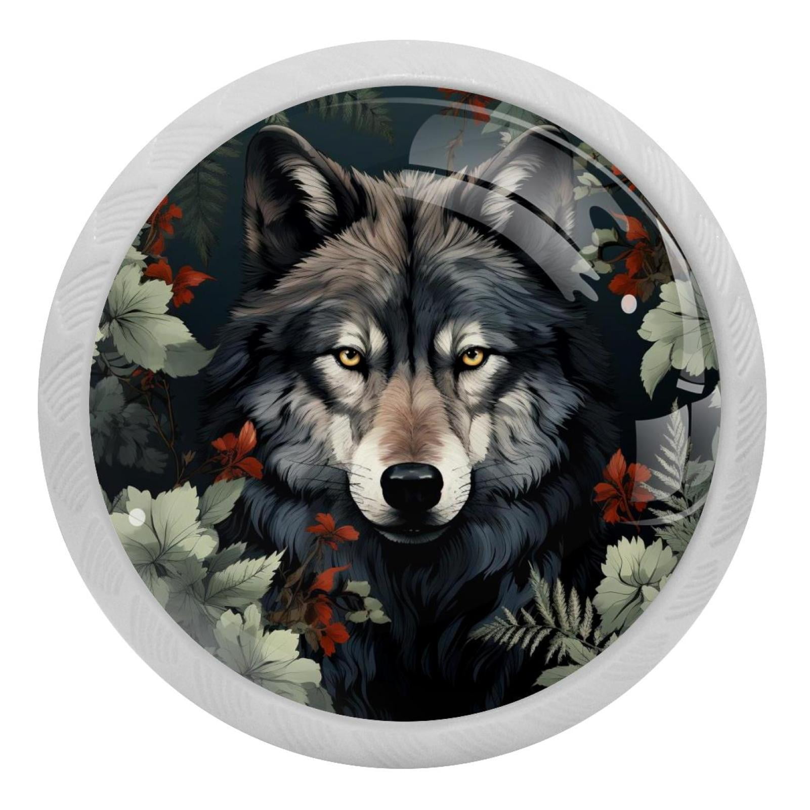 4 Packs Wlof Fluorescence Crystal Glass Cabinet Knobs Drawer Handles ...