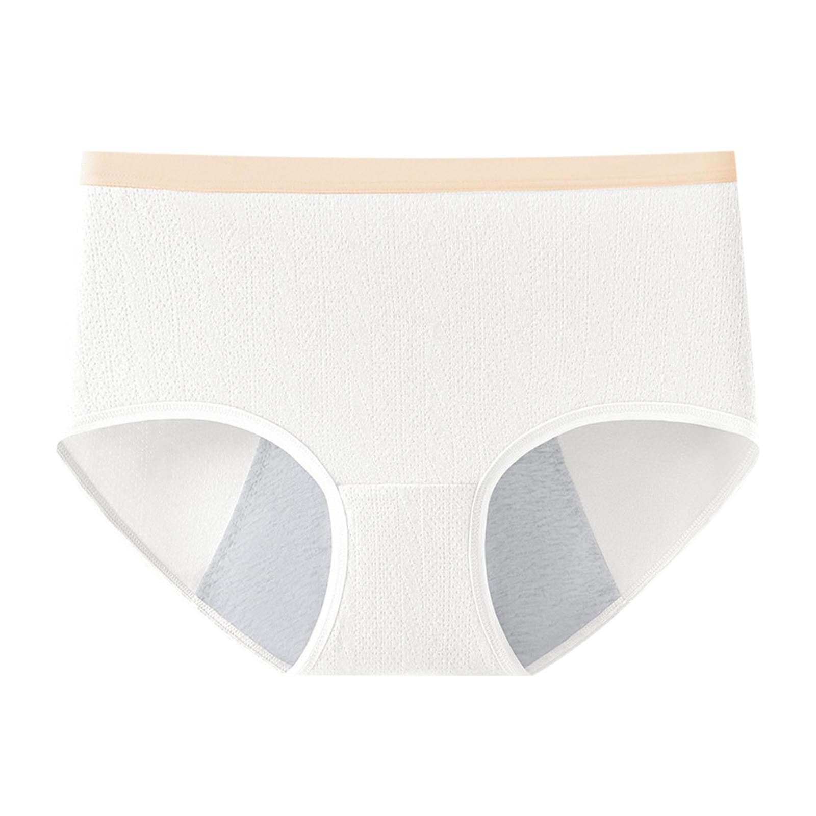 4 Packs Women's Period Underwear Crotch High Waist Lateral Leakage ...