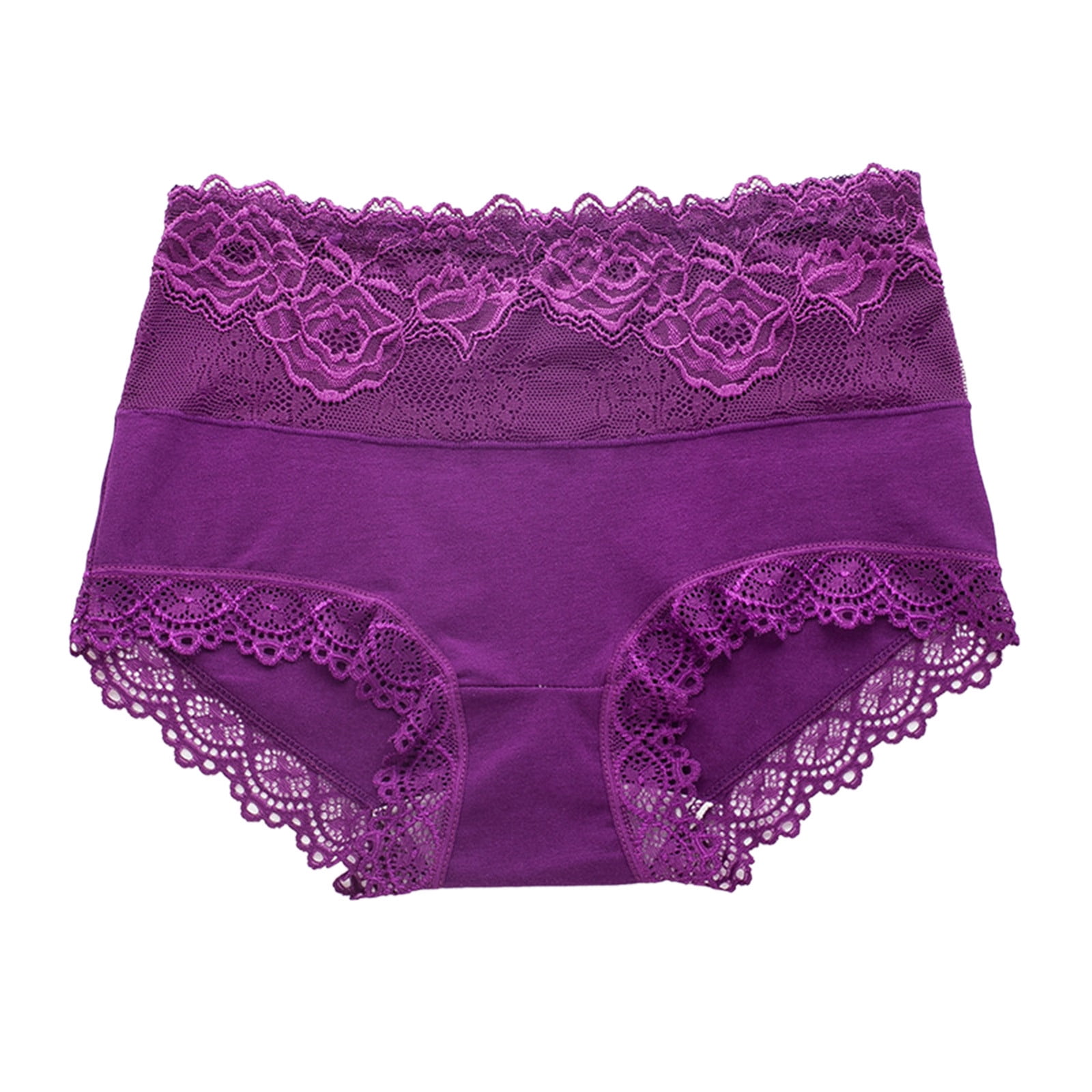 4 Packs Women's Underwear High Waist Breathable Abdominal Cotton ...