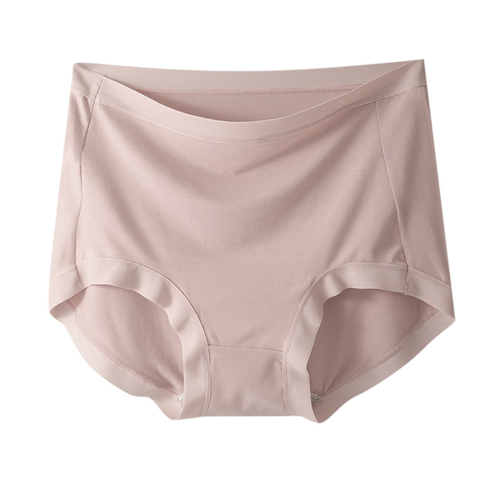 4 Packs Women's Underwear High Waist Feel Cotton Crotch Seamless Solid ...