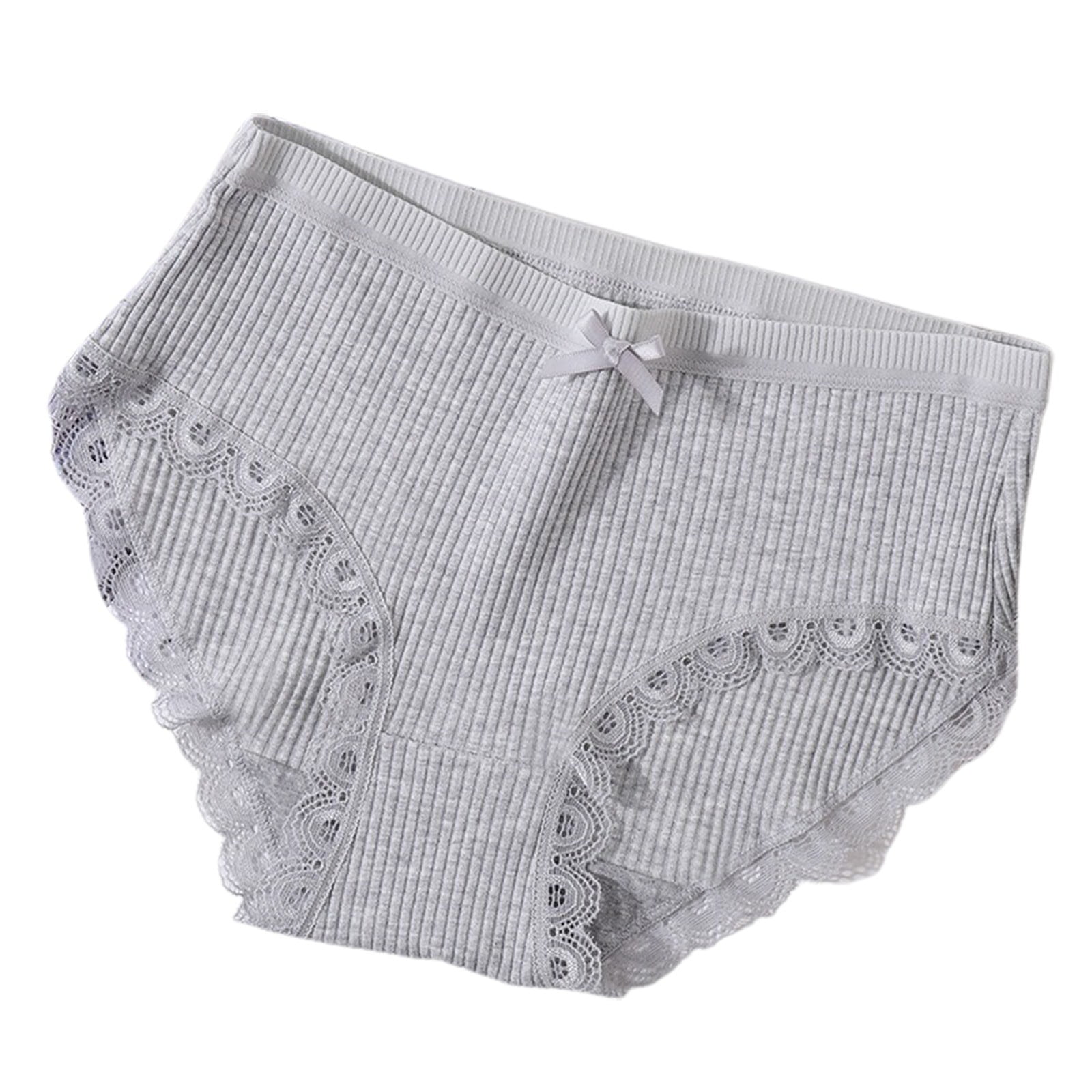 4 Packs Women's Underwear Threaded Threaded Mid Rise Briefs Panties for ...