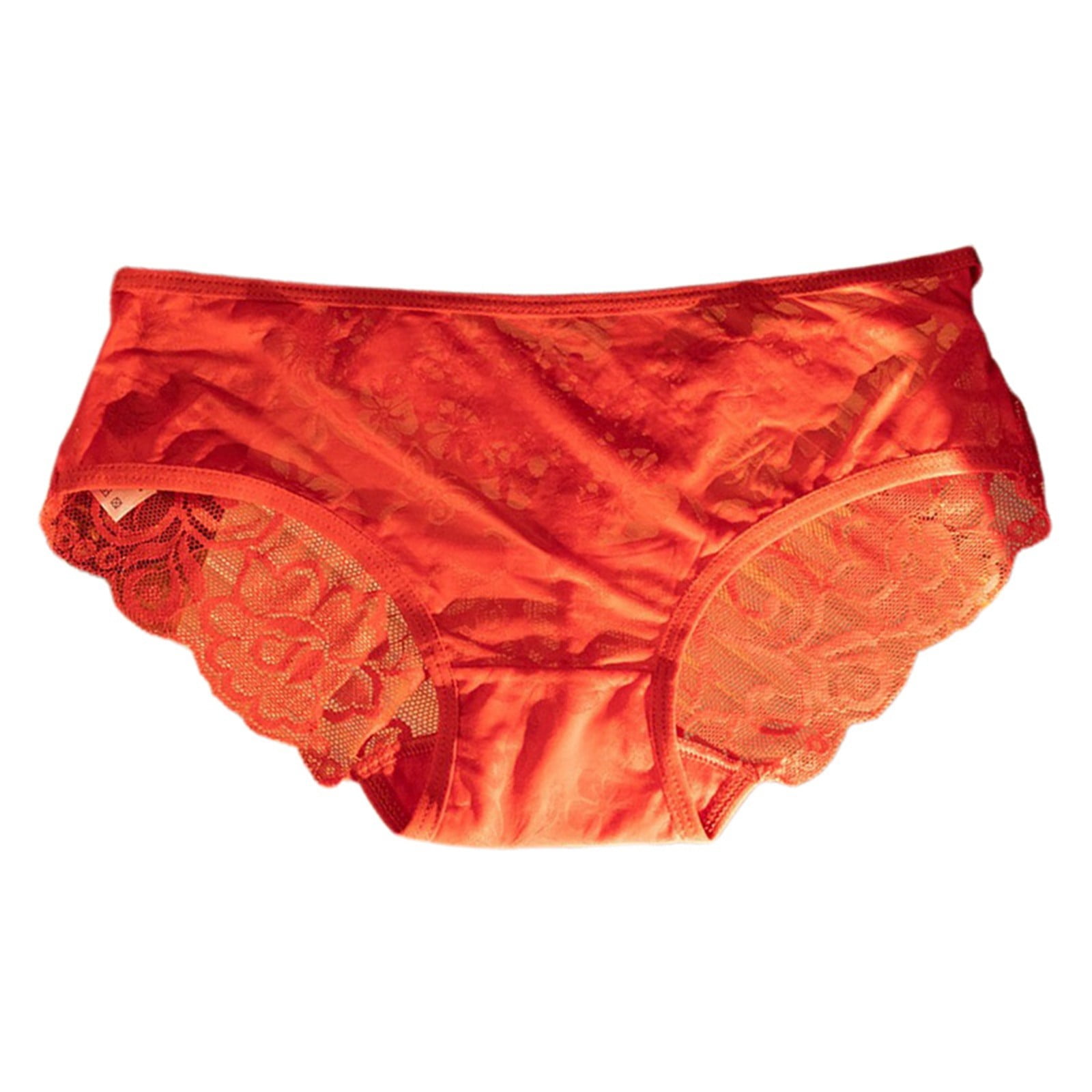 4 Packs Womens Underwear Cut Out Lace Low Rise Lift Traceless Pure Briefs Panties for Women One ...