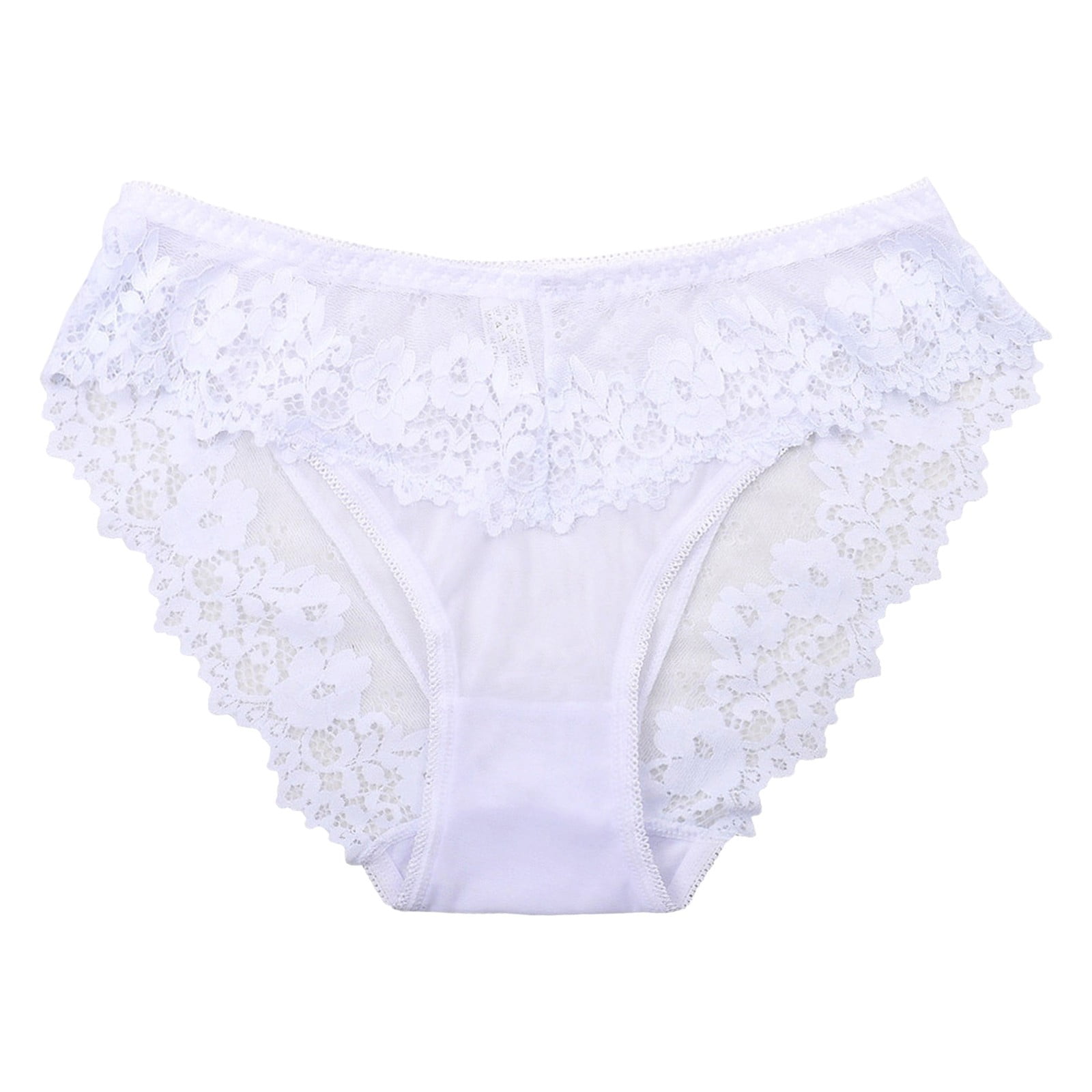 4 Packs Womens Underwear Lace Feminine Large Size Breathable ...