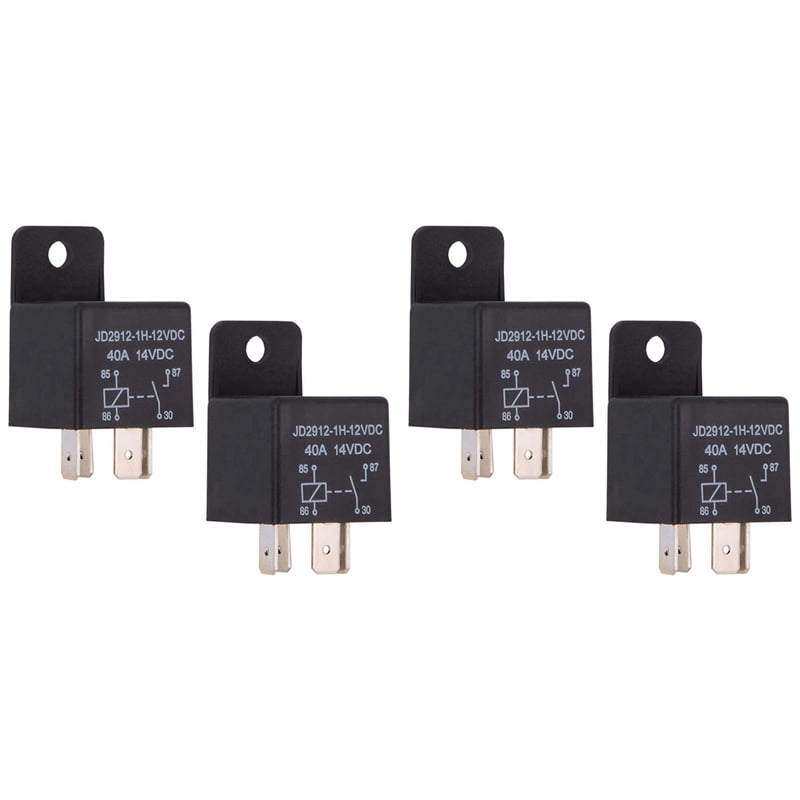 4 Packs of Relays 4-Pin 12V 40A Relay Kit Spst Model: JD2912-1H-12VDC ...