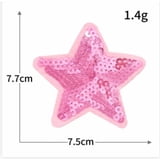 4 Packs of Self-Adhesive Five-Pointed Star Sequin Embroidered Cloth ...