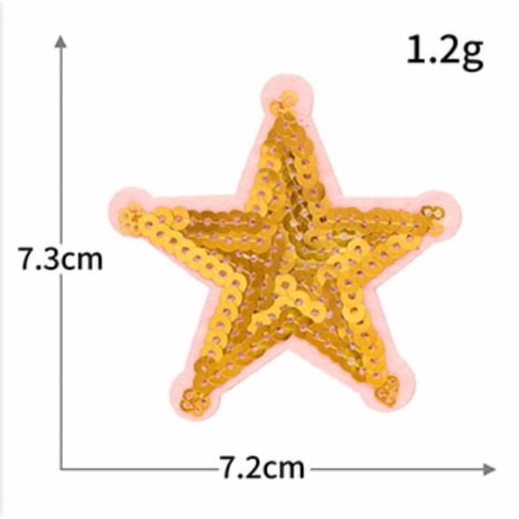 4 Packs of Self-Adhesive Star Sequin Embroidery Patches for Clothing ...