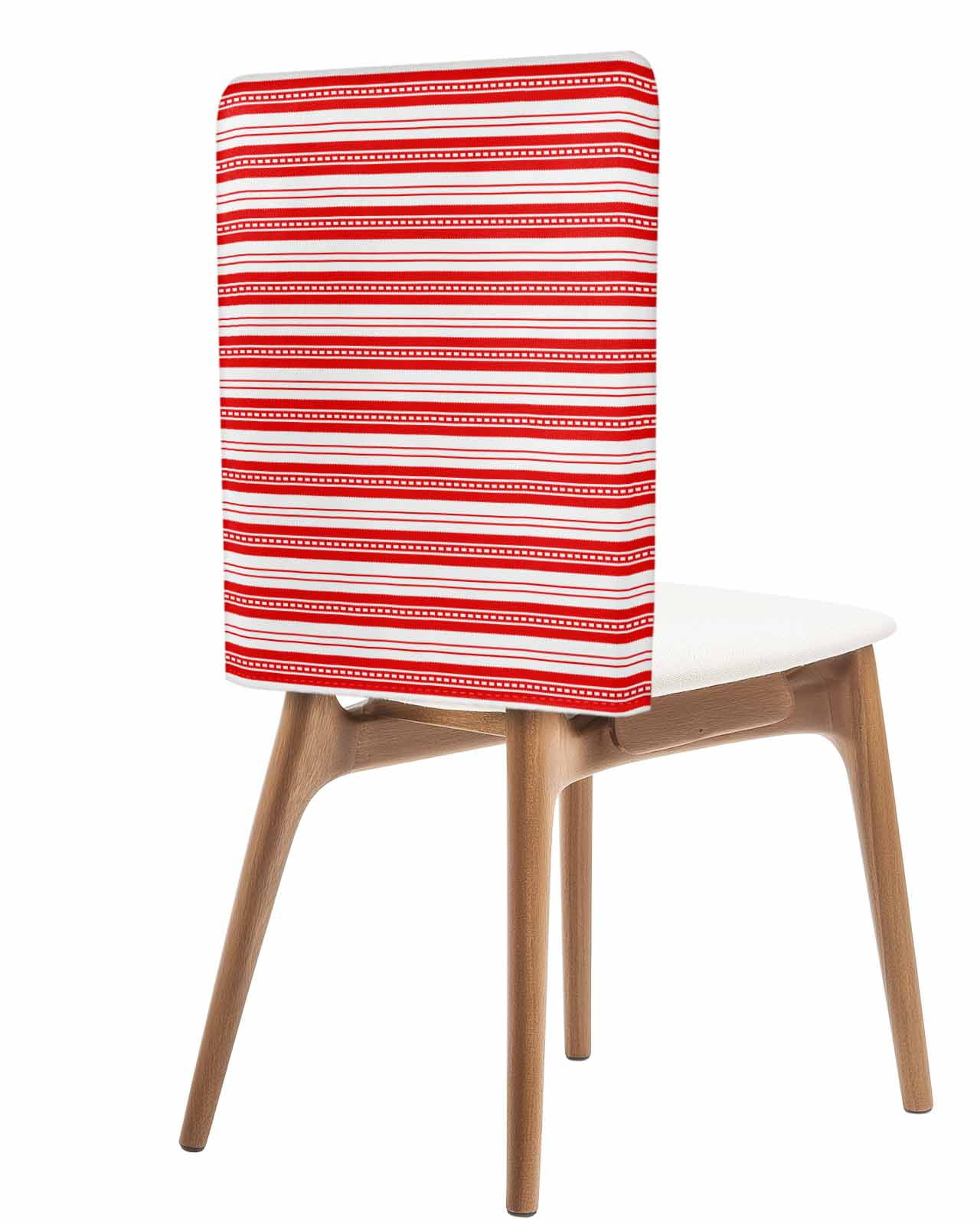 4 PacksBoho Red Stripe Dining Chair Back Cover, Abstract Geometric ...