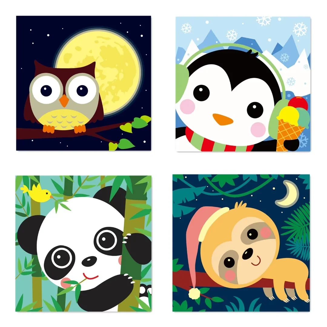 Colour Talk Paint by Numbers for Kids, Acrylic Painting Kits, 20cmx20cm ...