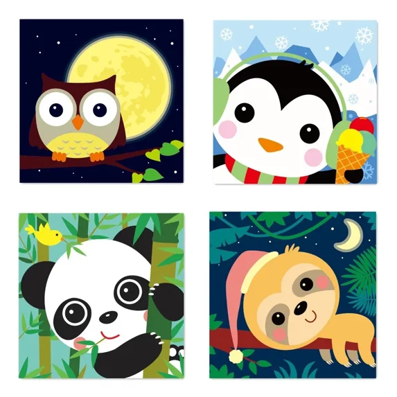 Colour Talk Paint by Numbers for Kids, Acrylic Painting Kits, 20cmx20cm ...